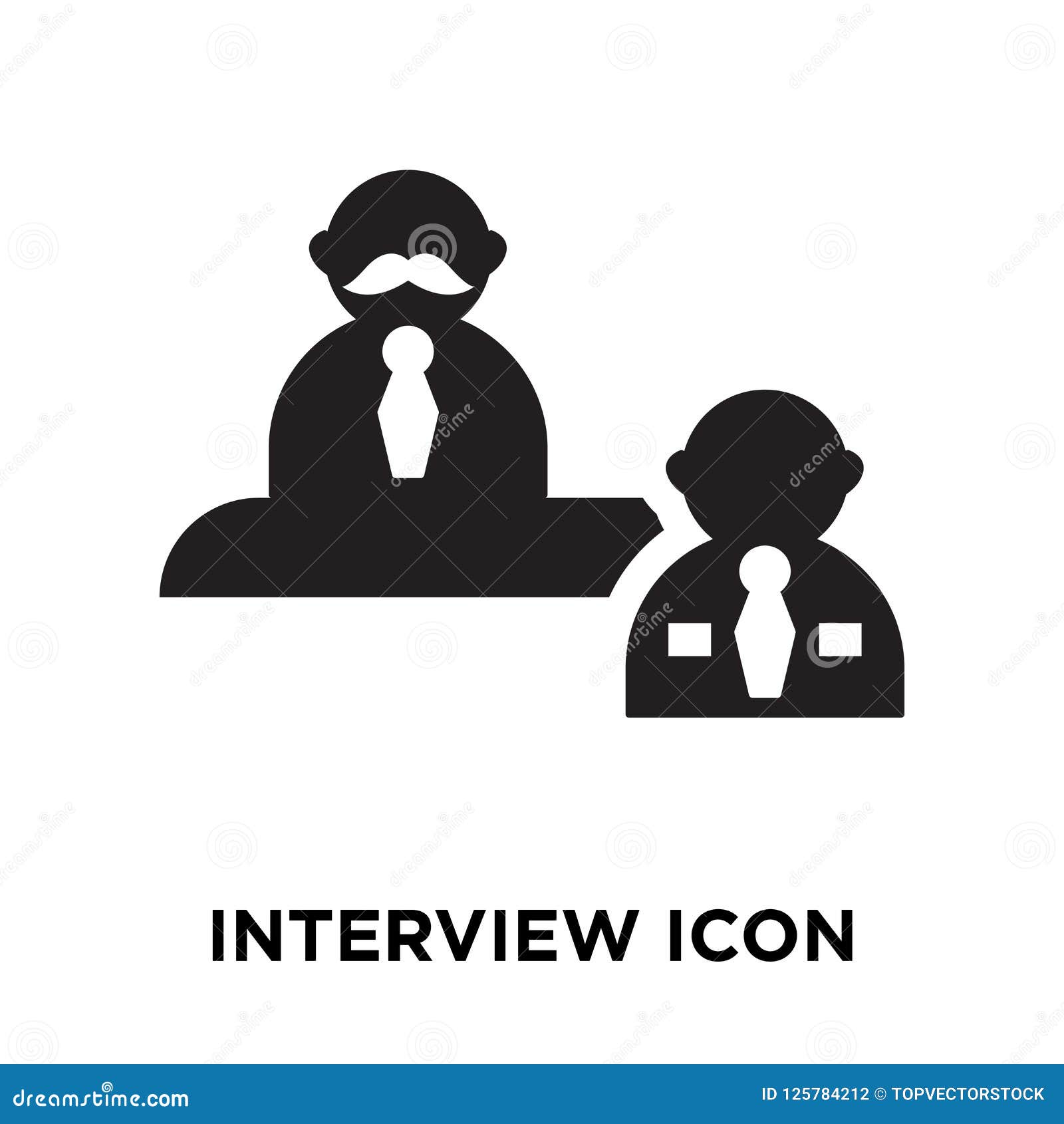 Interview Icon Vector Isolated on White Background, Logo Concept Stock ...