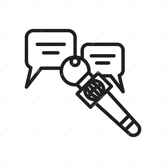 Interview Icon Vector Sign and Symbol Isolated on White Background ...