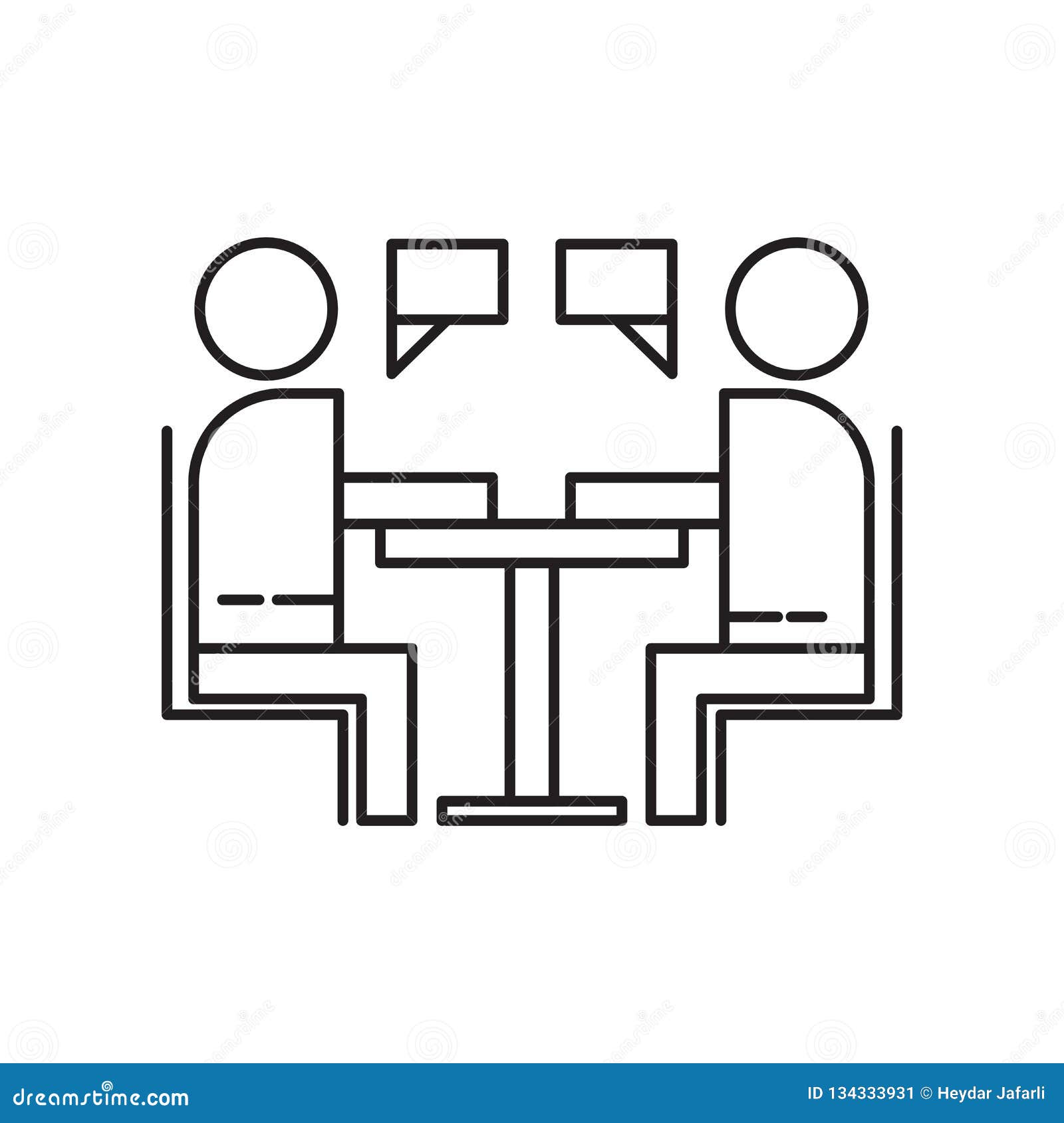 Interview Icon Vector Sign and Symbol Isolated on White Background ...