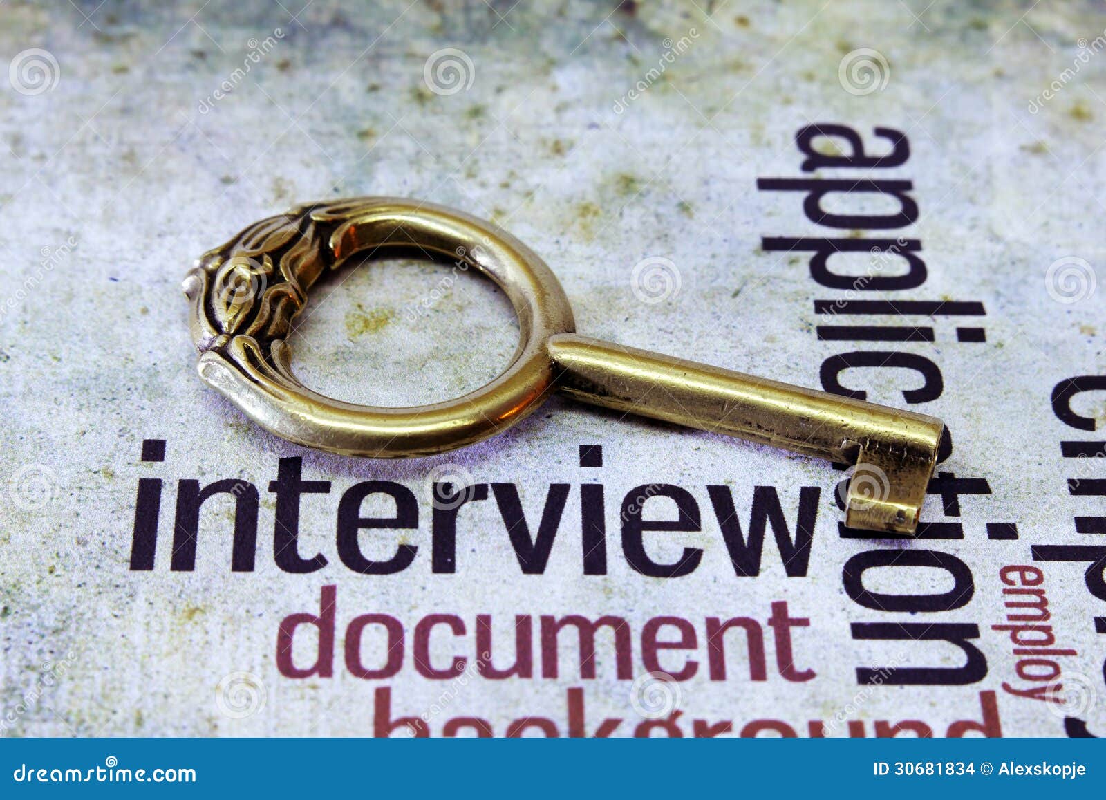 Interview and key concept stock photo. Image of successful - 30681834