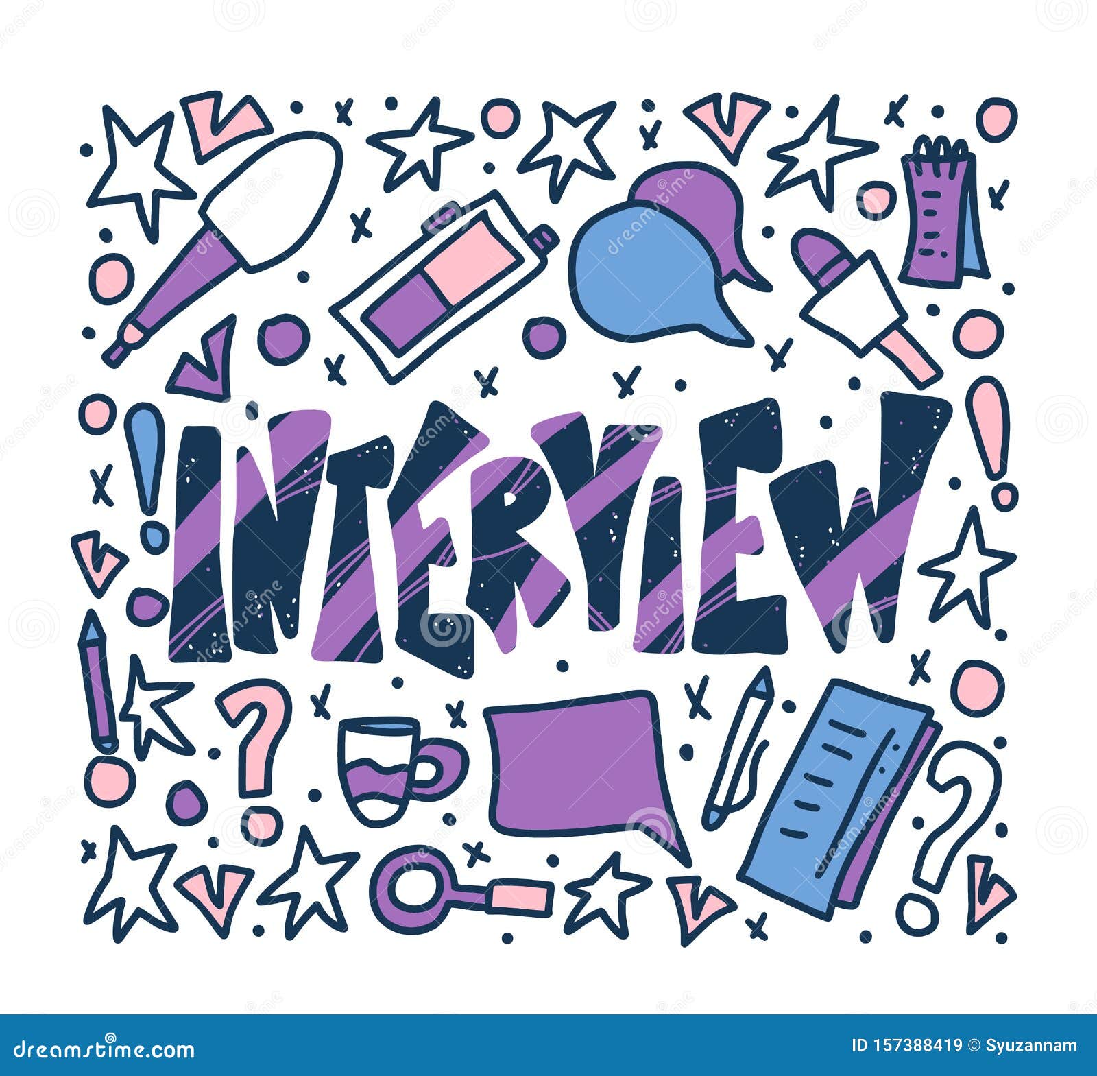 Interview Design Poster. Vector Illustration Stock Vector ...