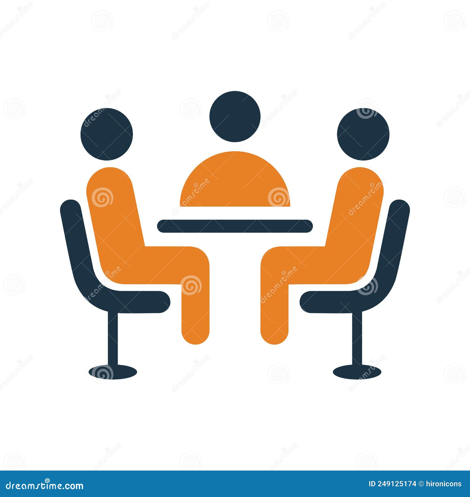 Interview, Meeting, Teamwork Icon. Simple Editable Vector Design ...
