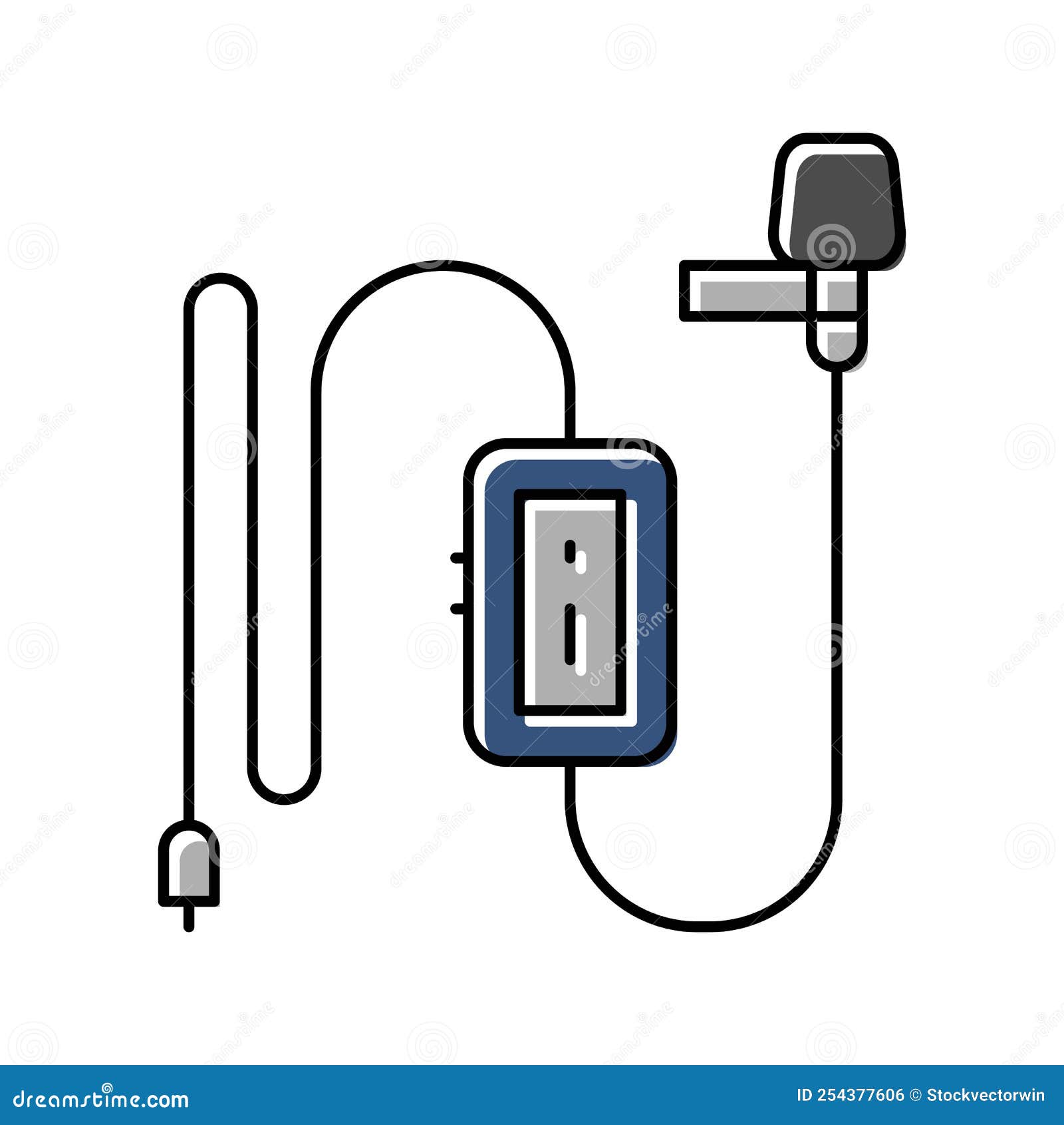 Interview Mic Microphone Color Icon Vector Illustration Stock Vector ...