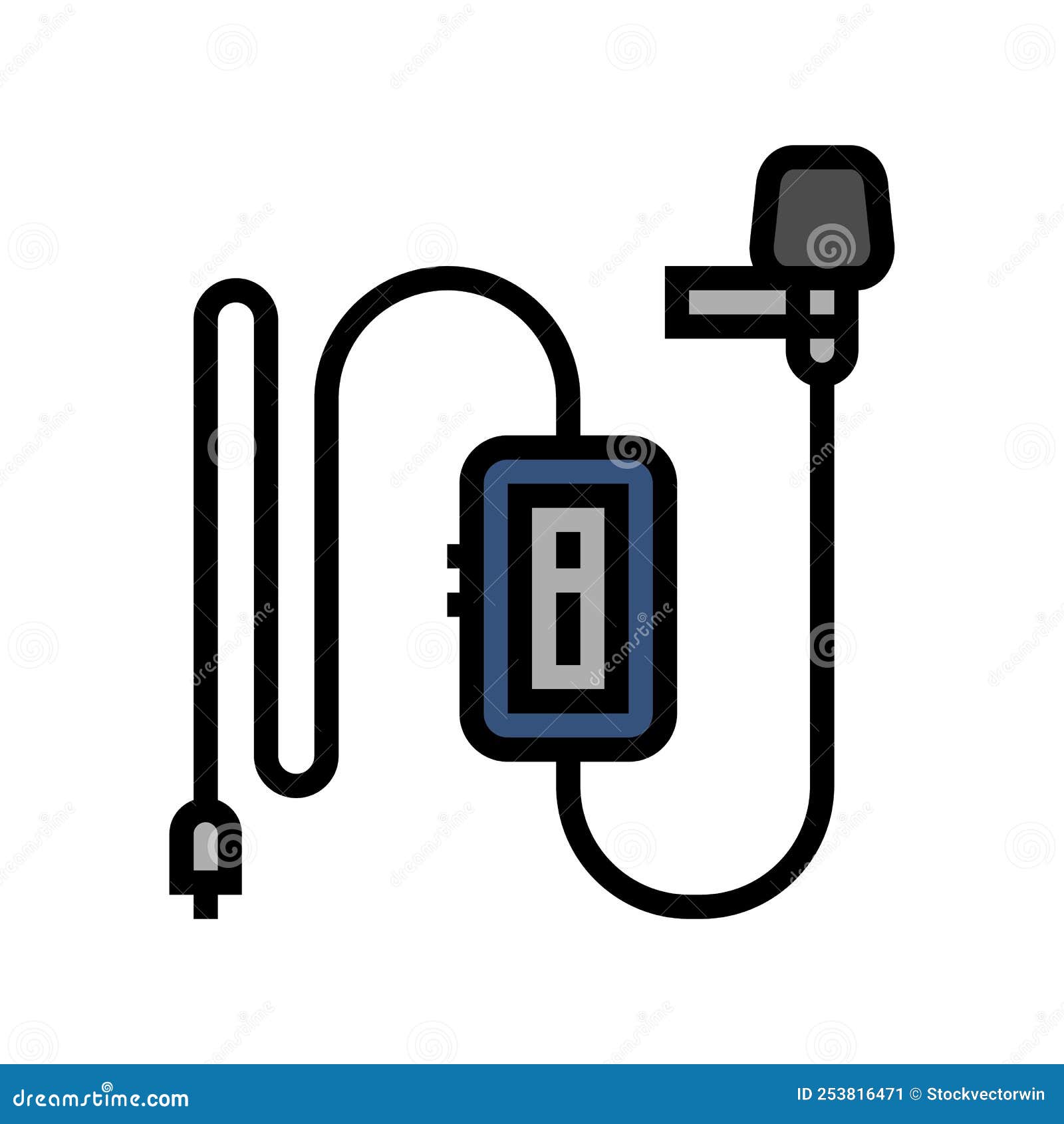 Interview Mic Microphone Color Icon Vector Illustration Stock Vector ...