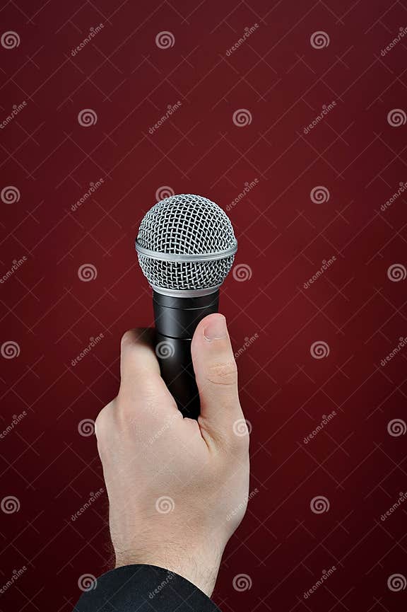 Interview with microphone stock image. Image of equipment - 72610697