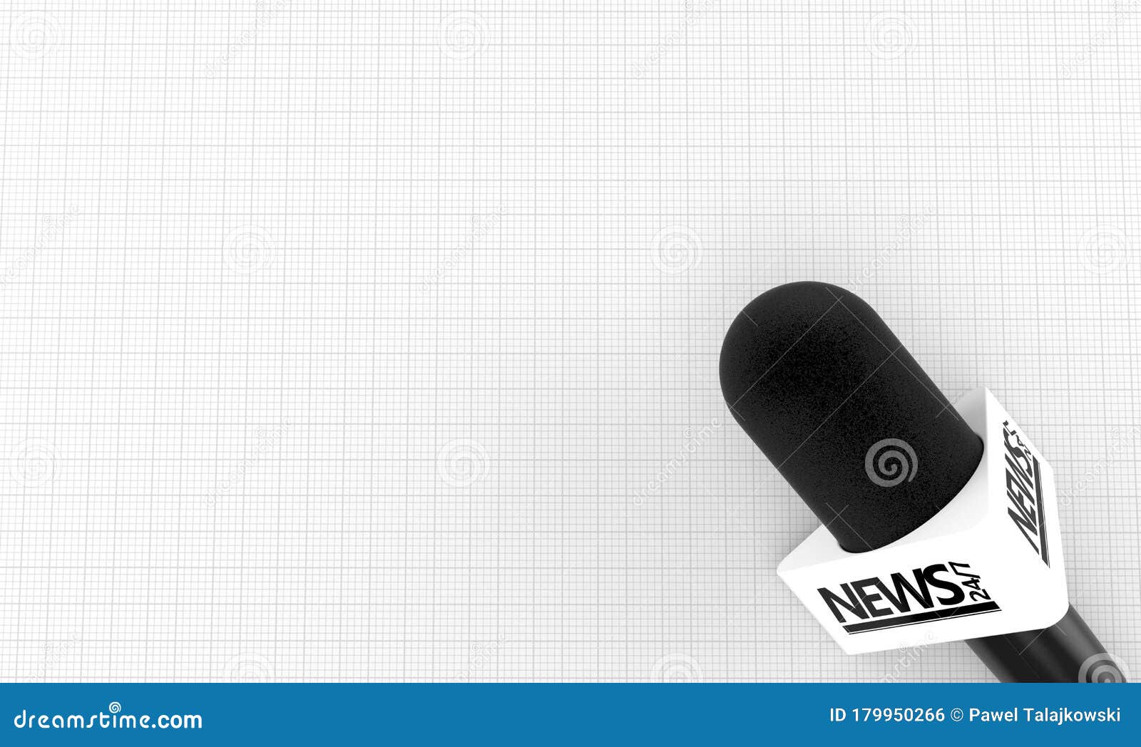 Interview Microphone on Sheet of Paper Stock Illustration ...