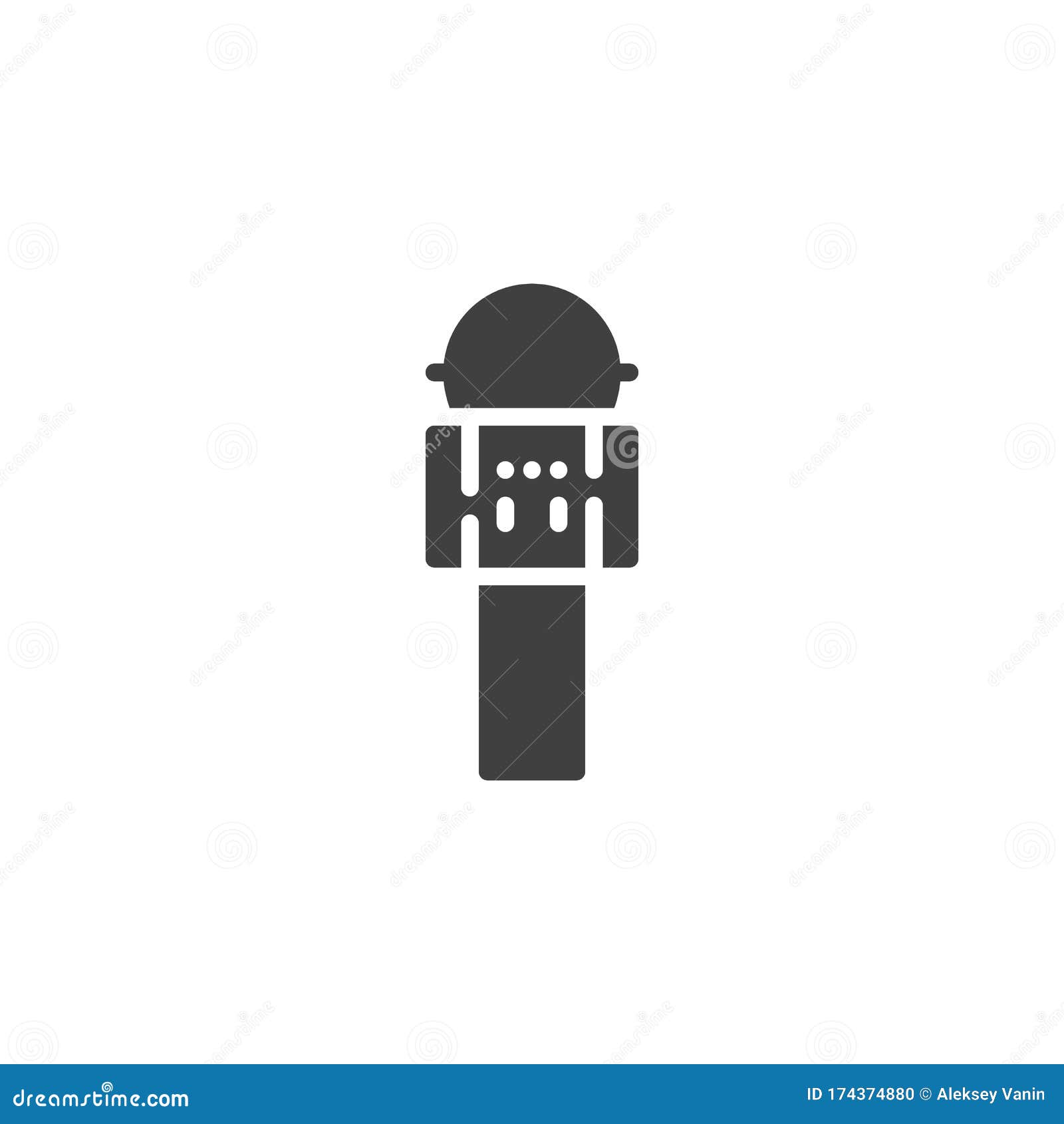 Interview Microphone Vector Icon Stock Vector - Illustration of design ...