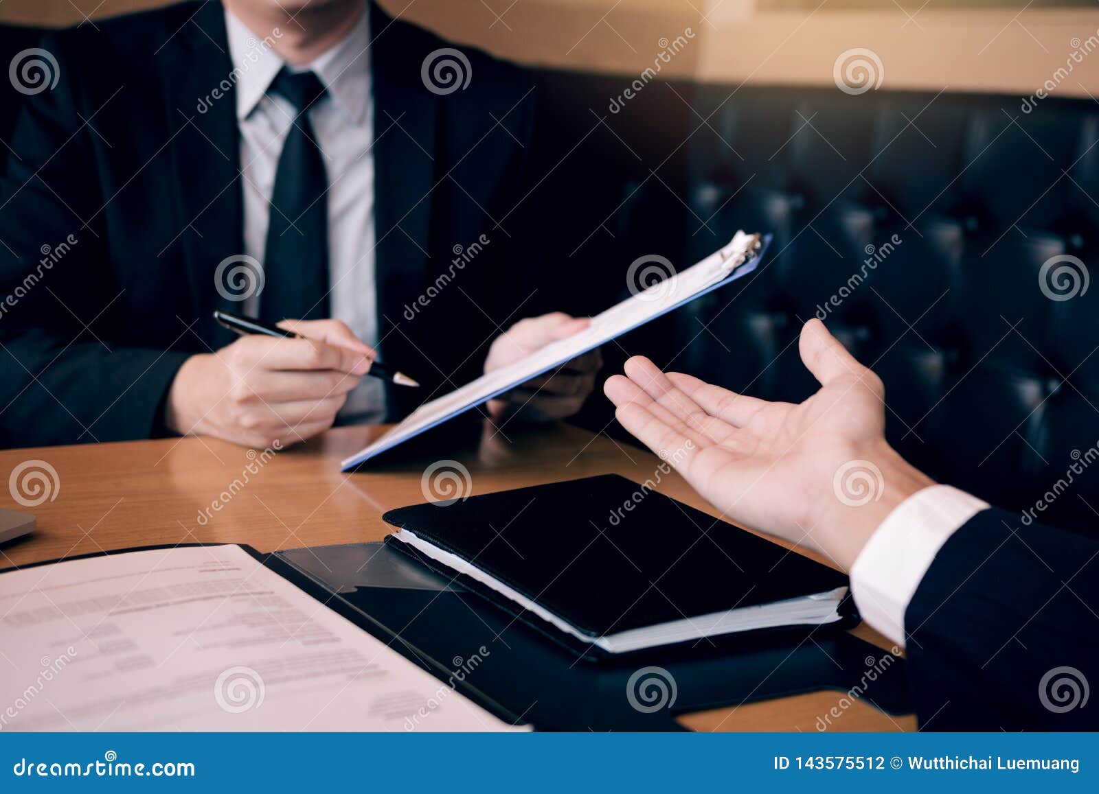 Interview in the Office Room with Managers and Employees Talking about ...