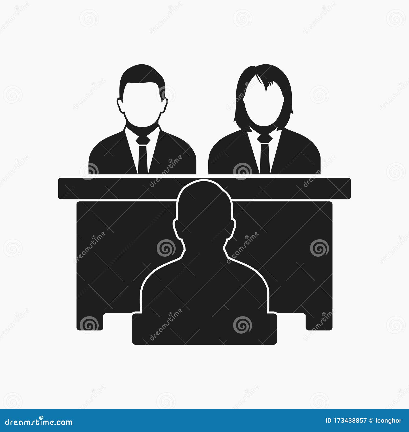 Interview Panel Icon. stock vector. Illustration of female - 173438857