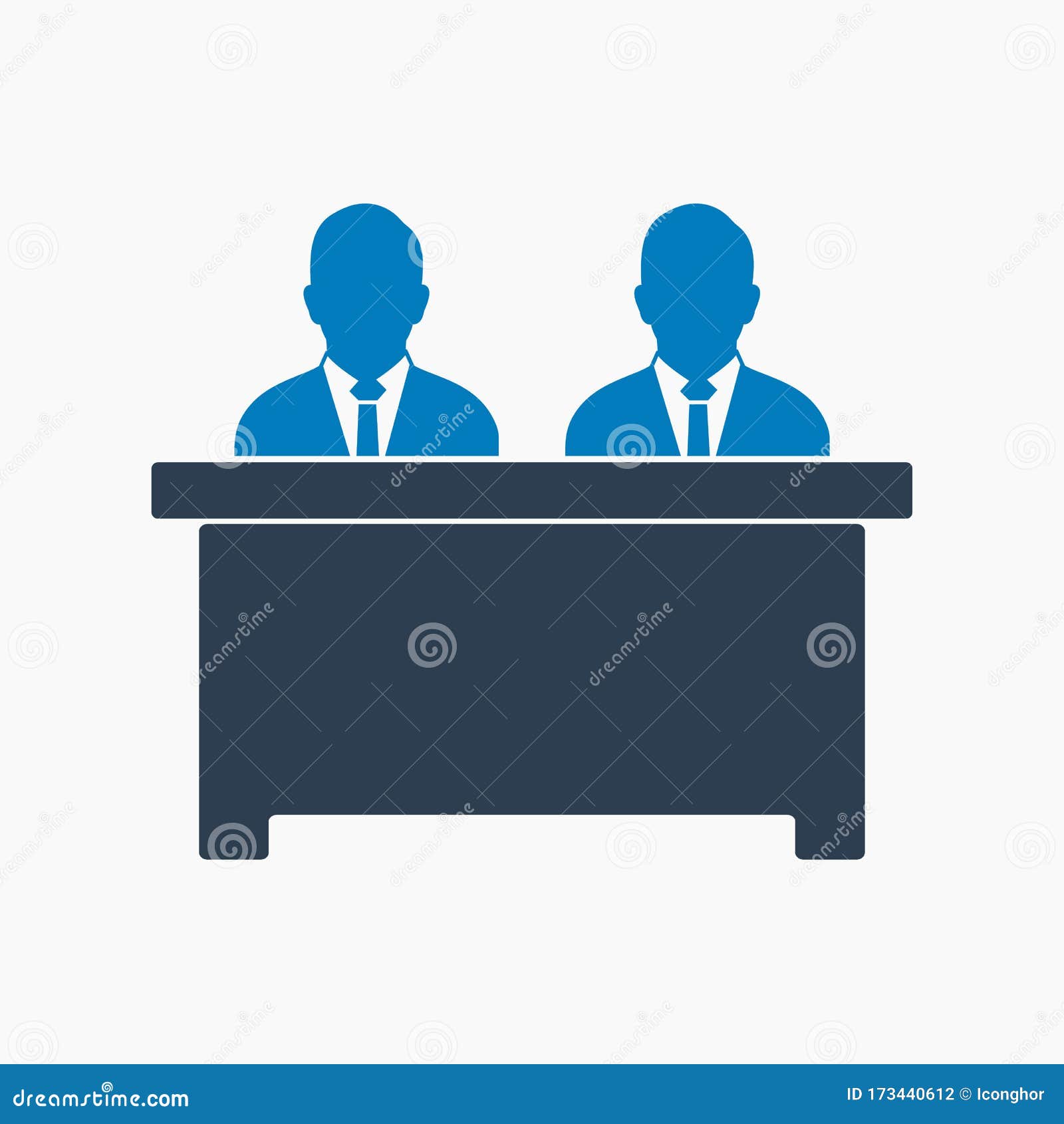 Interview Panel Icon. stock vector. Illustration of juror - 173440612