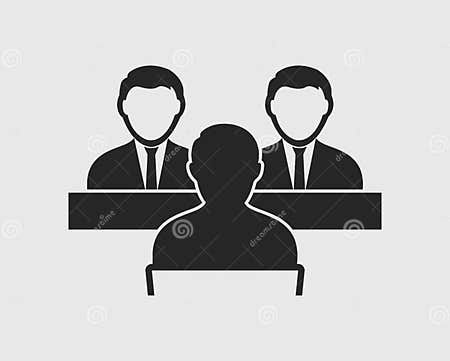 Interview panel icon. stock vector. Illustration of concept - 129572451