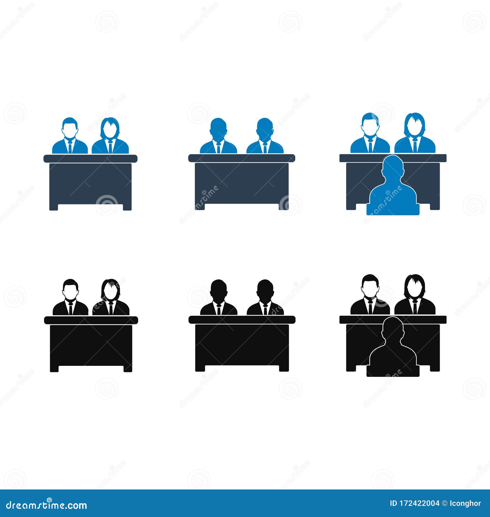 Interview Panel Vector Illustration | CartoonDealer.com #91087572