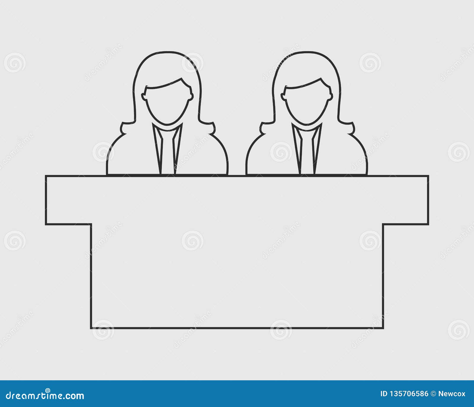 Interview Panel Vector Illustration | CartoonDealer.com #91087572
