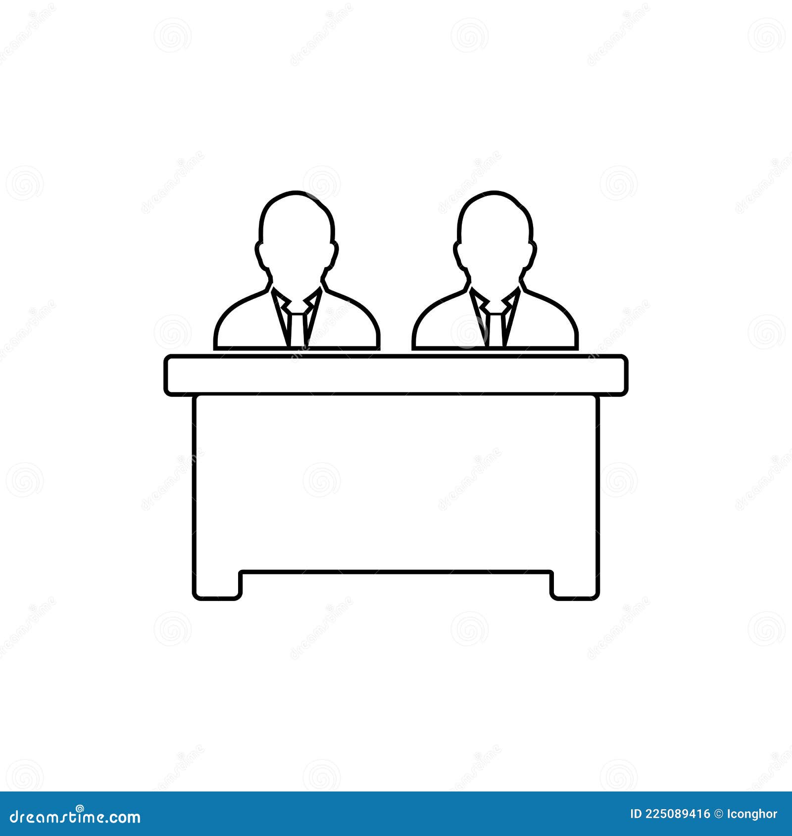 Interview Panel Vector Illustration | CartoonDealer.com #91087572