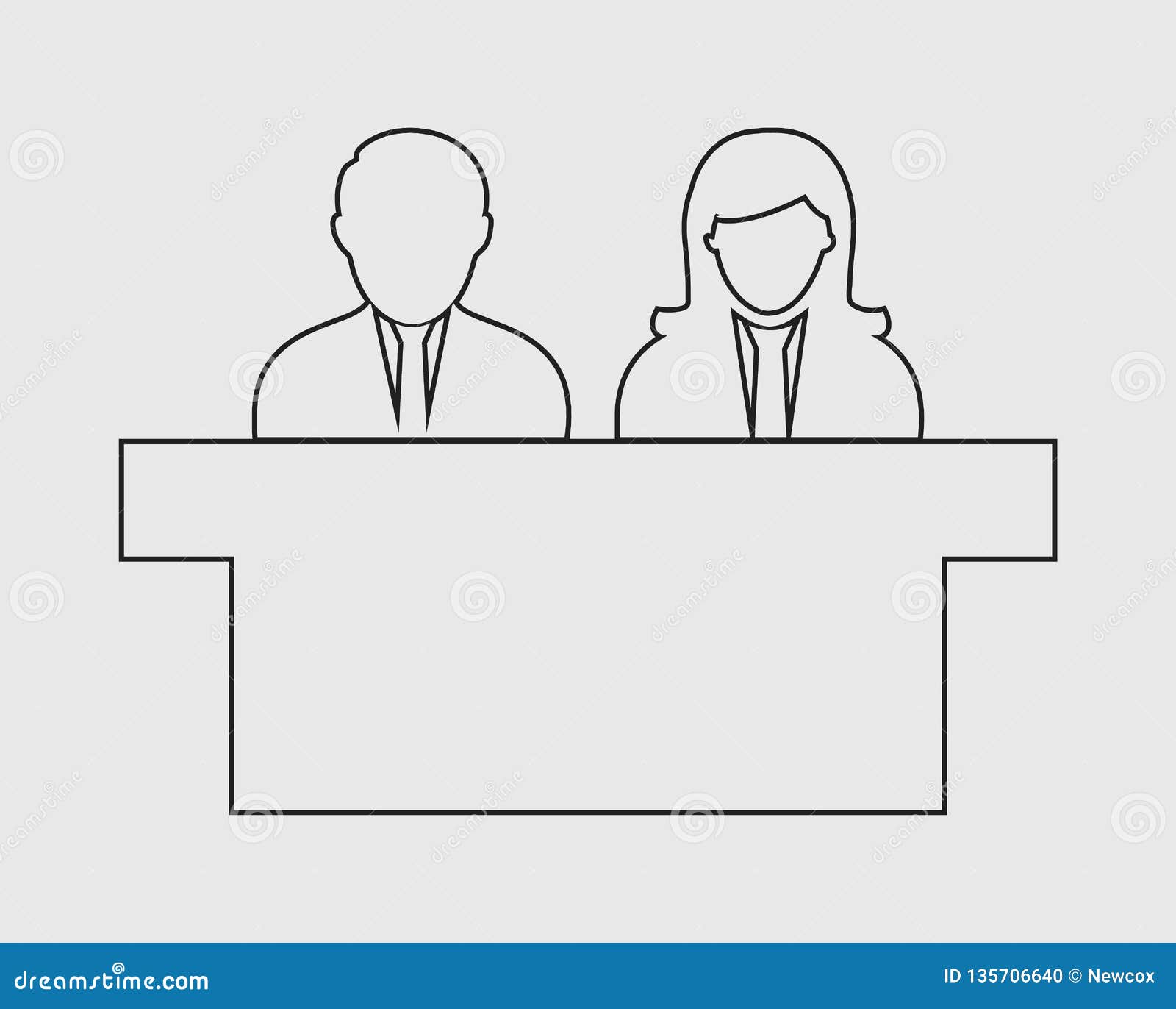 Interview Panel Vector Illustration | CartoonDealer.com #91087572