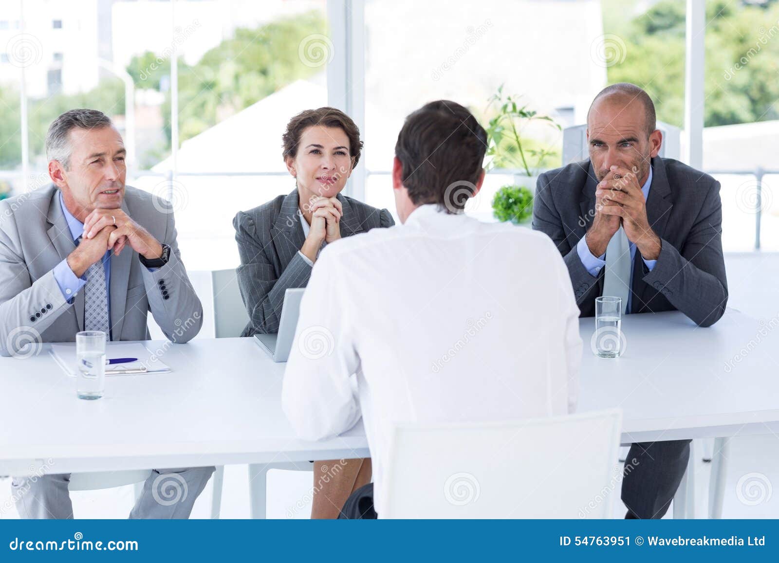 Interview Panel Listening To Applicant Stock Image - Image of ...