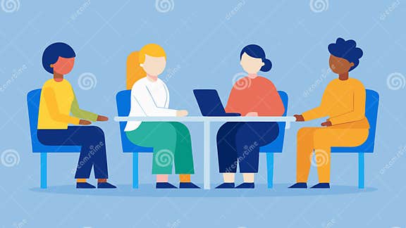 Interview Panel a Roundtable Interview Setup Showing a Diverse Panel of ...