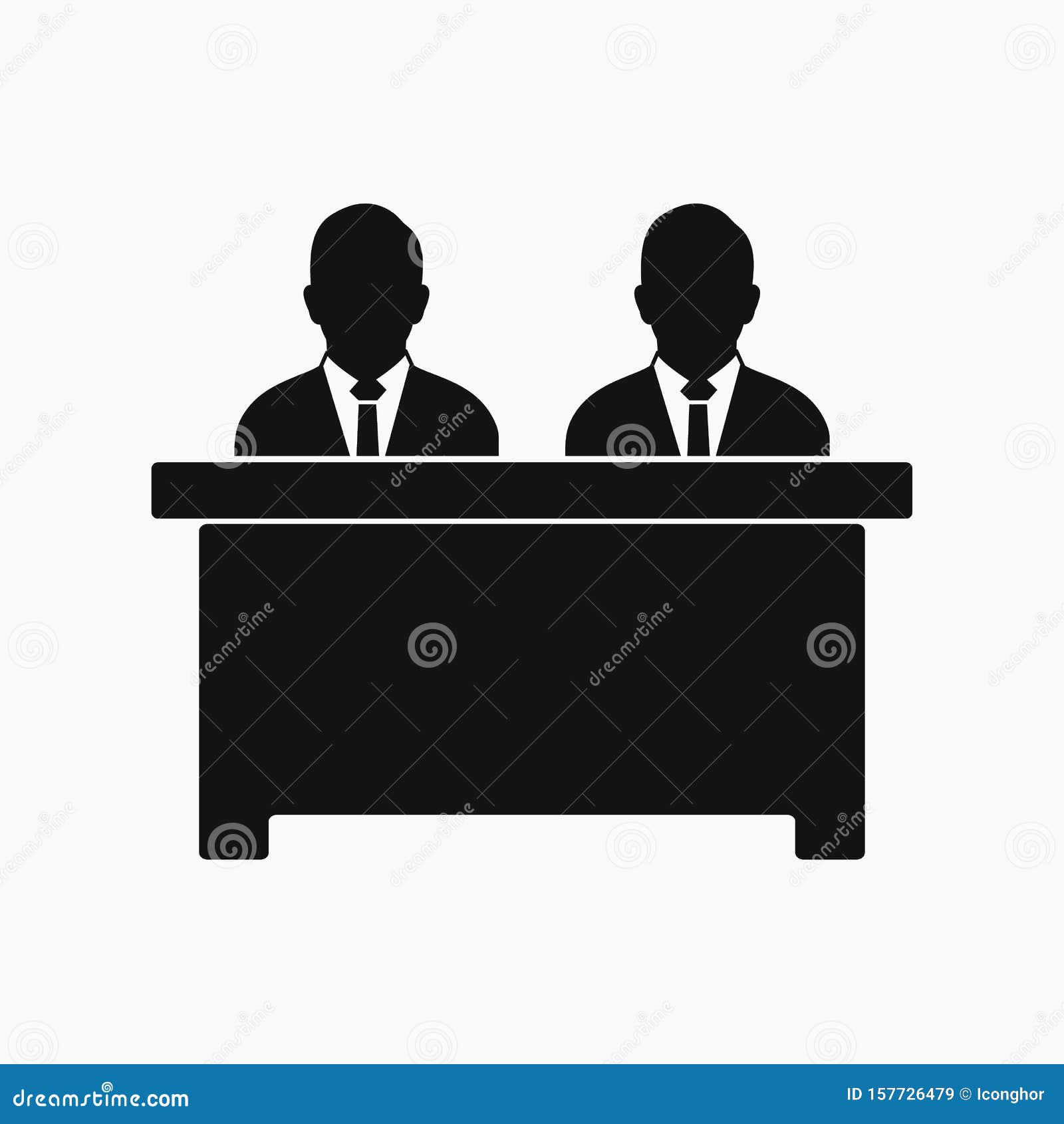 Interview Panel-Symbol Flachstil-Vektor Vektor Abbildung - Illustration ...