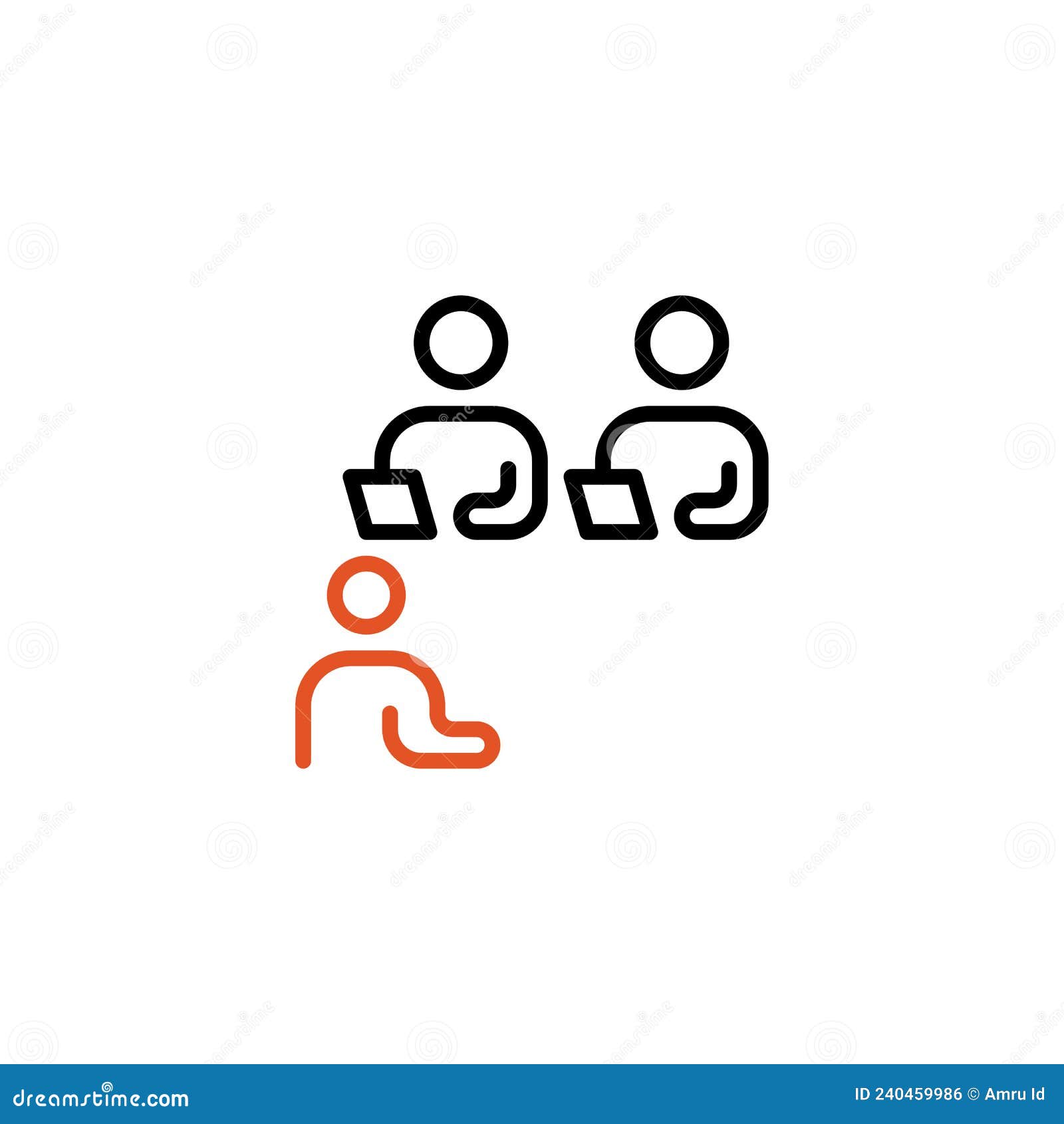 Interview Process Job Outline Icon, Logo, and Illustration Stock Vector ...