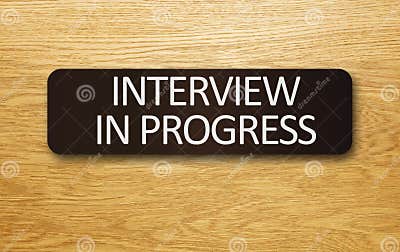 Interview in Progress stock photo. Image of door, brown - 27235160