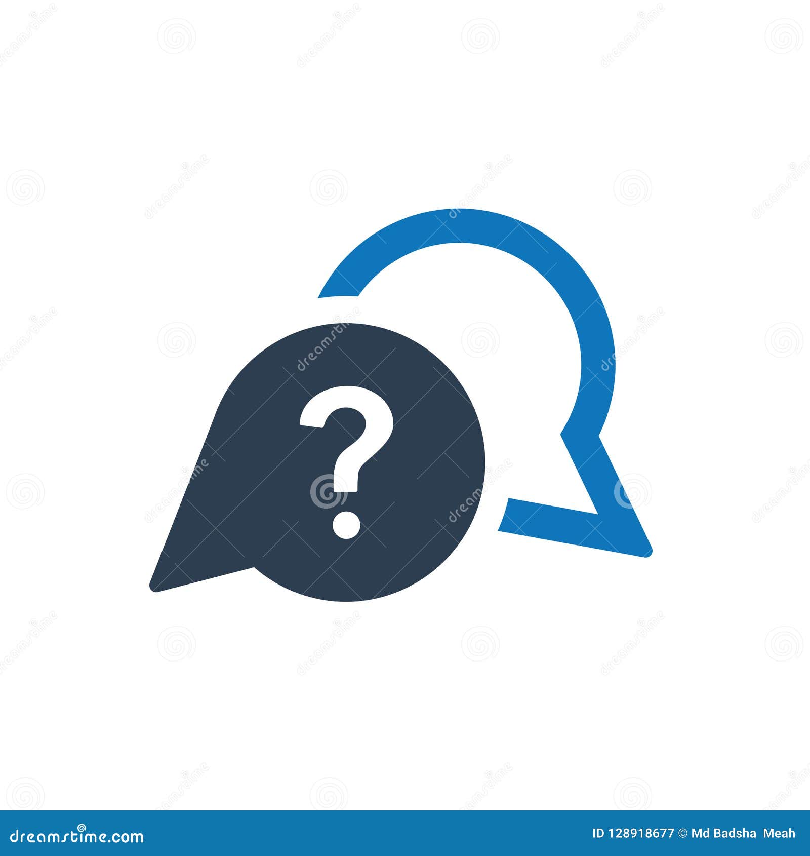 Interview Question Icon stock vector. Illustration of question - 128918677