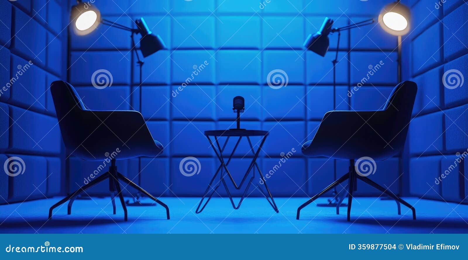 Interview Room Setup stock photo. Image of setting, microphone - 359877504