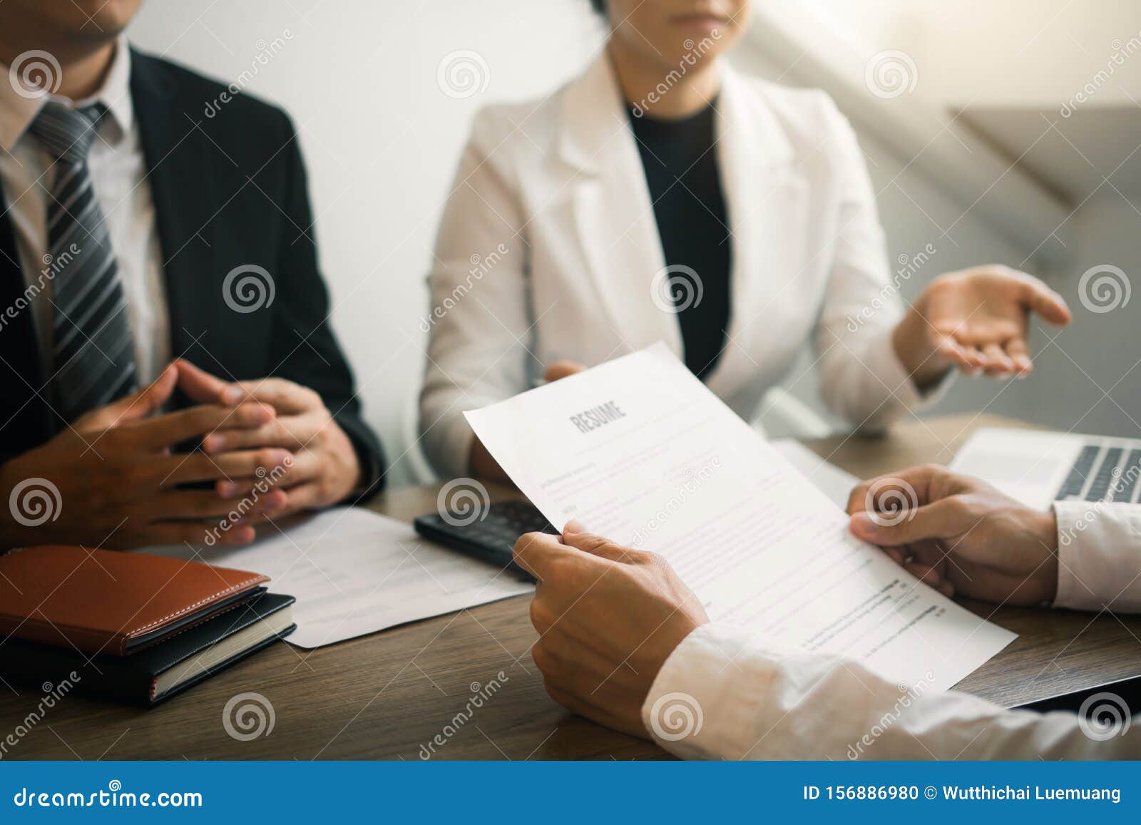 The Interview Room while the Staff is Preparing the Resume Document and ...