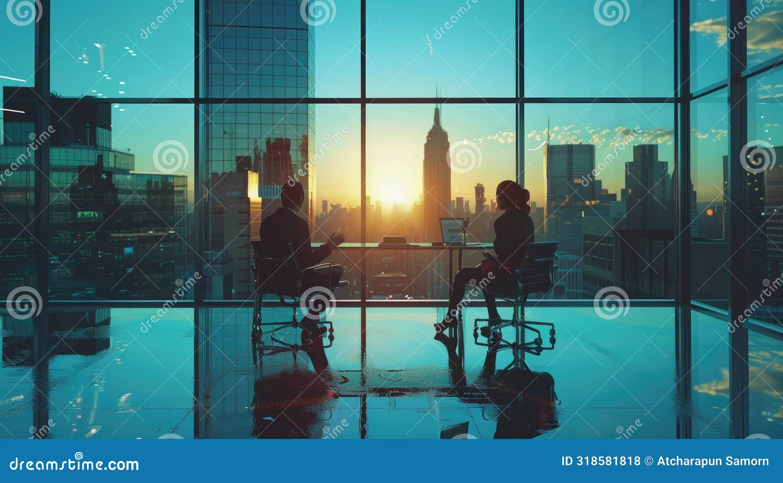 An Interview Scenario Where a Candidate and an Interviewer Engage in a ...