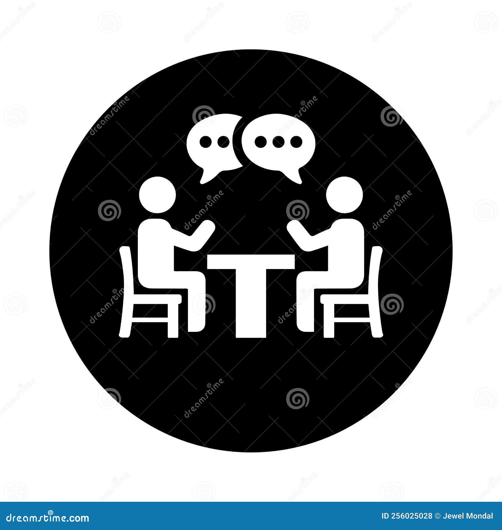 Interview, Speech, Woman Icon. Black Vector Graphics Stock Vector ...