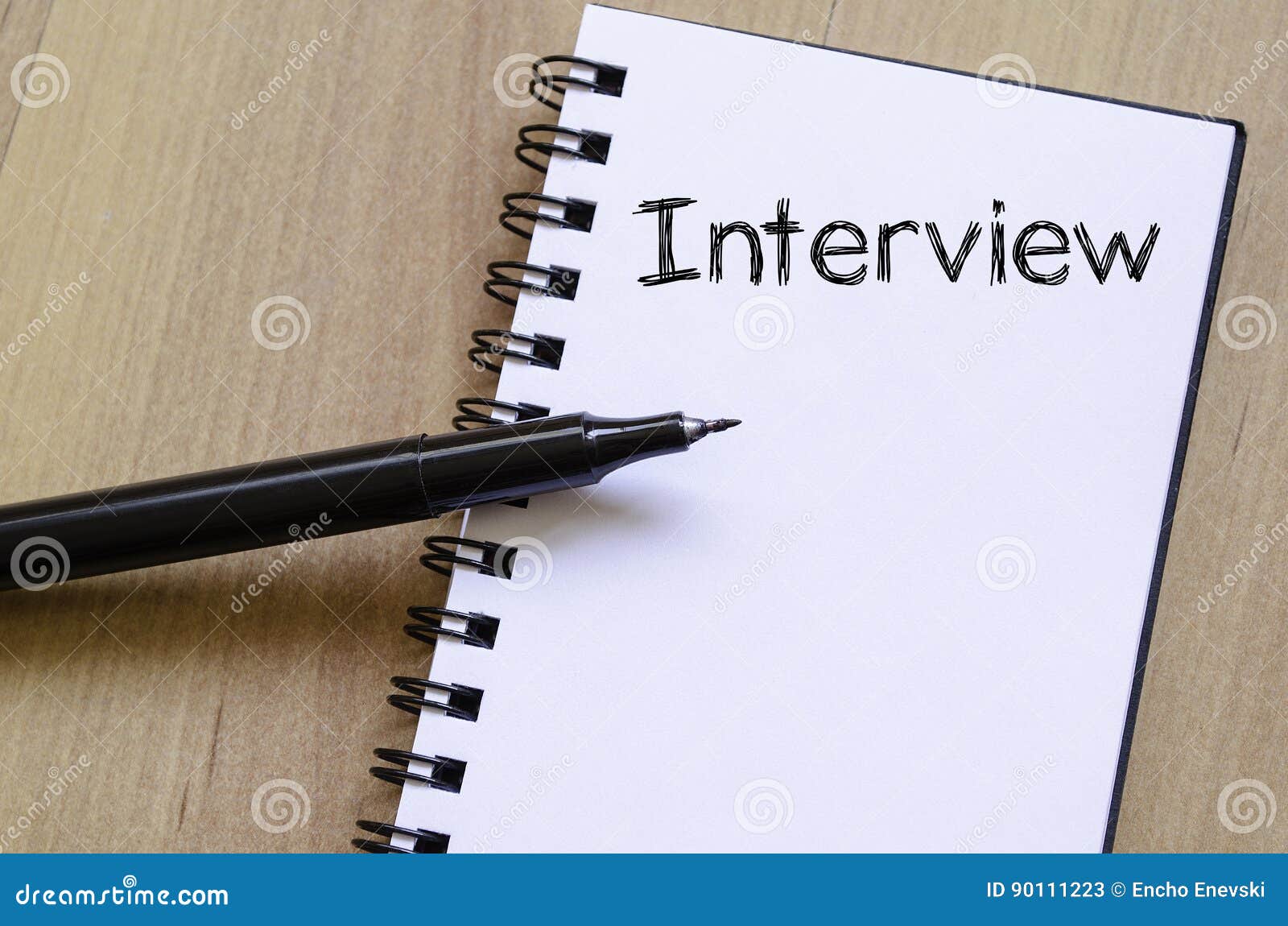 Interview Text Concept on Notebook Stock Image - Image of hire, office ...