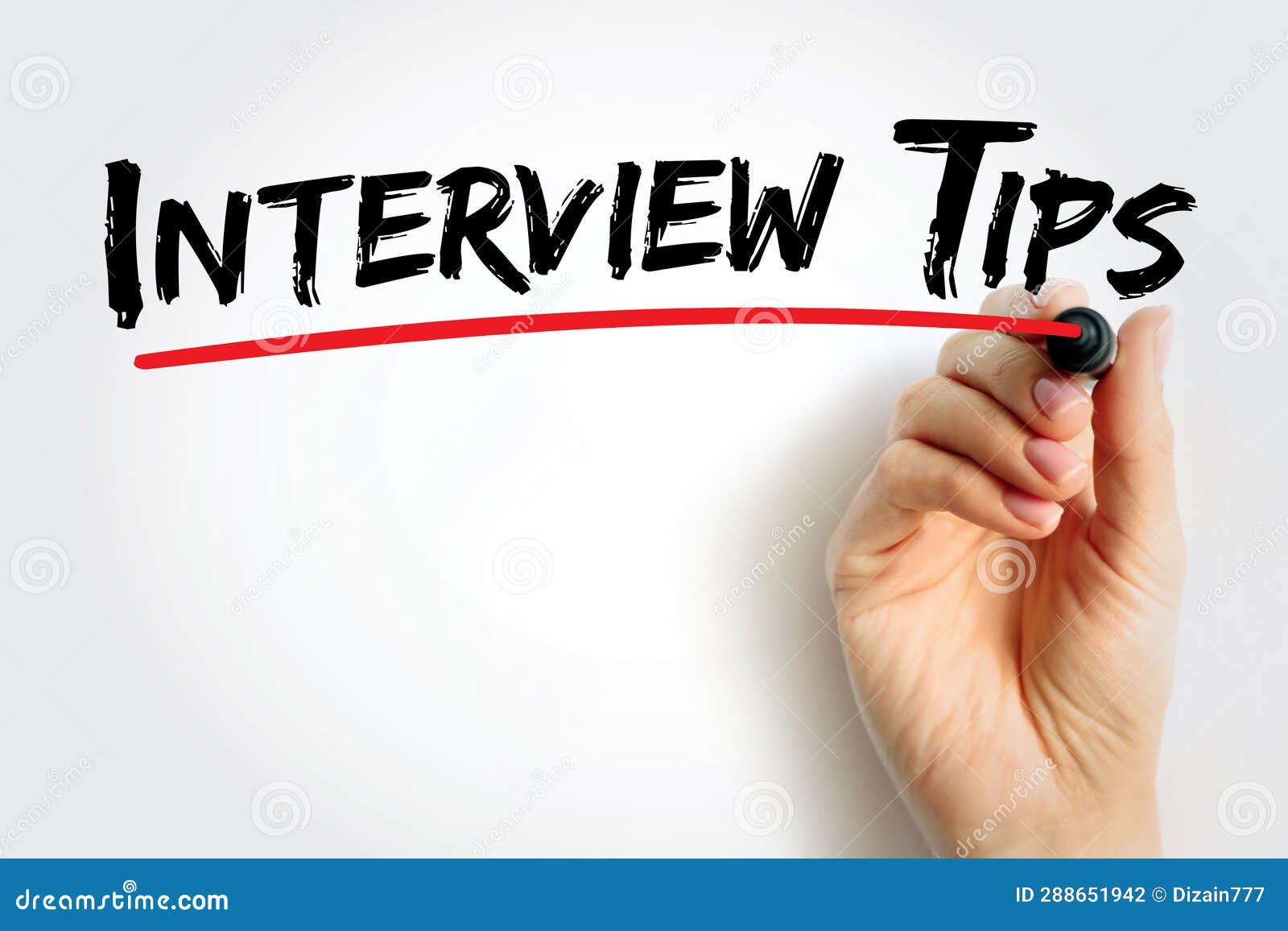 Interview Tips Text Quote, Concept Background Stock Illustration ...