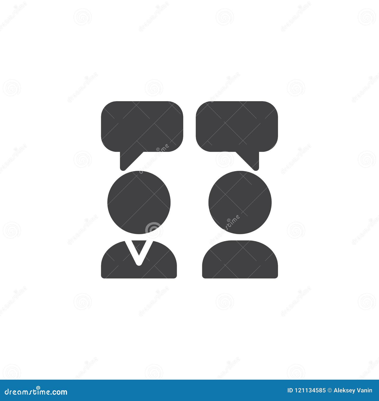 Interview vector icon stock vector. Illustration of sign - 121134585