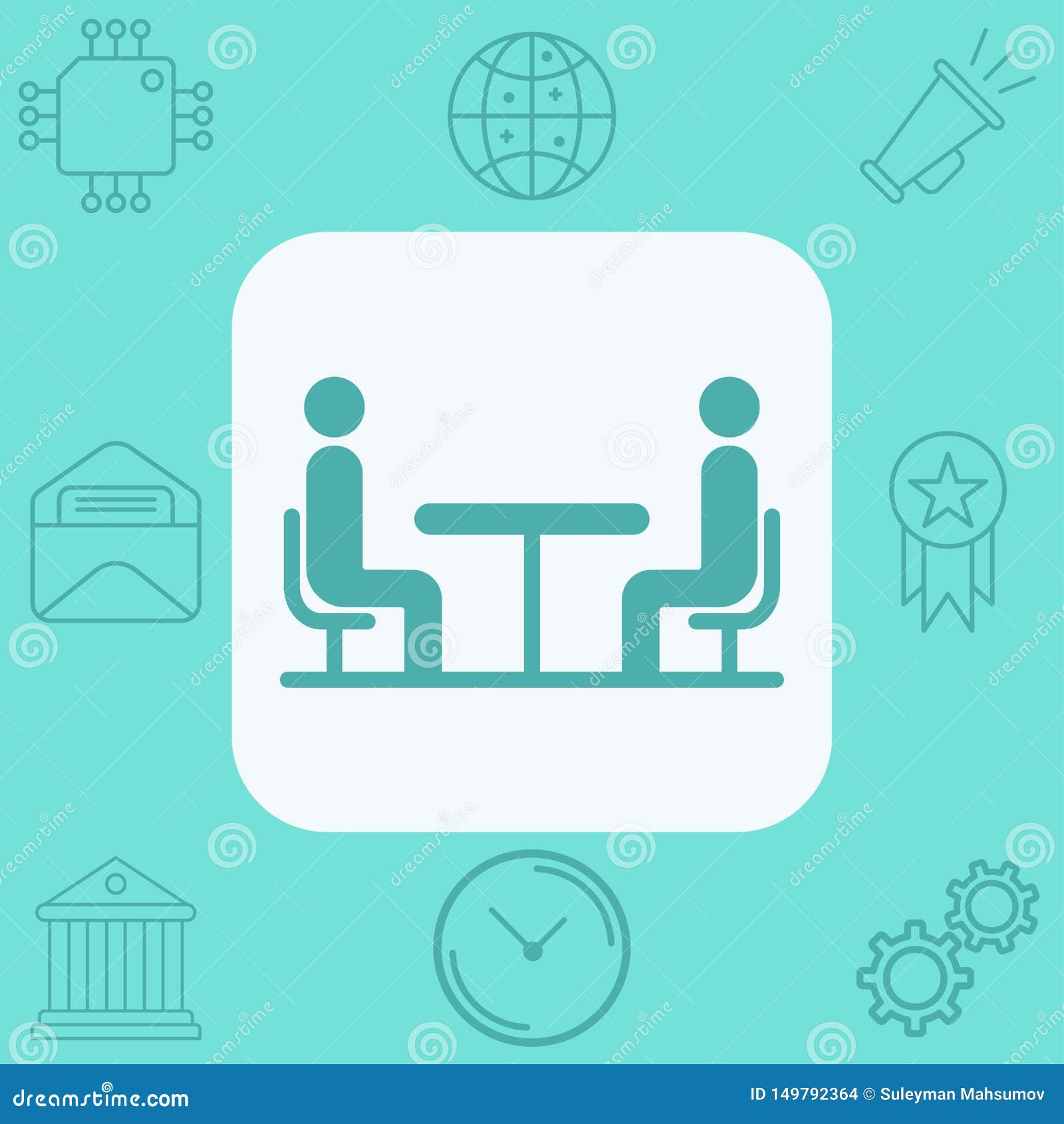 Interview Vector Icon Sign Symbol Stock Illustration - Illustration of ...