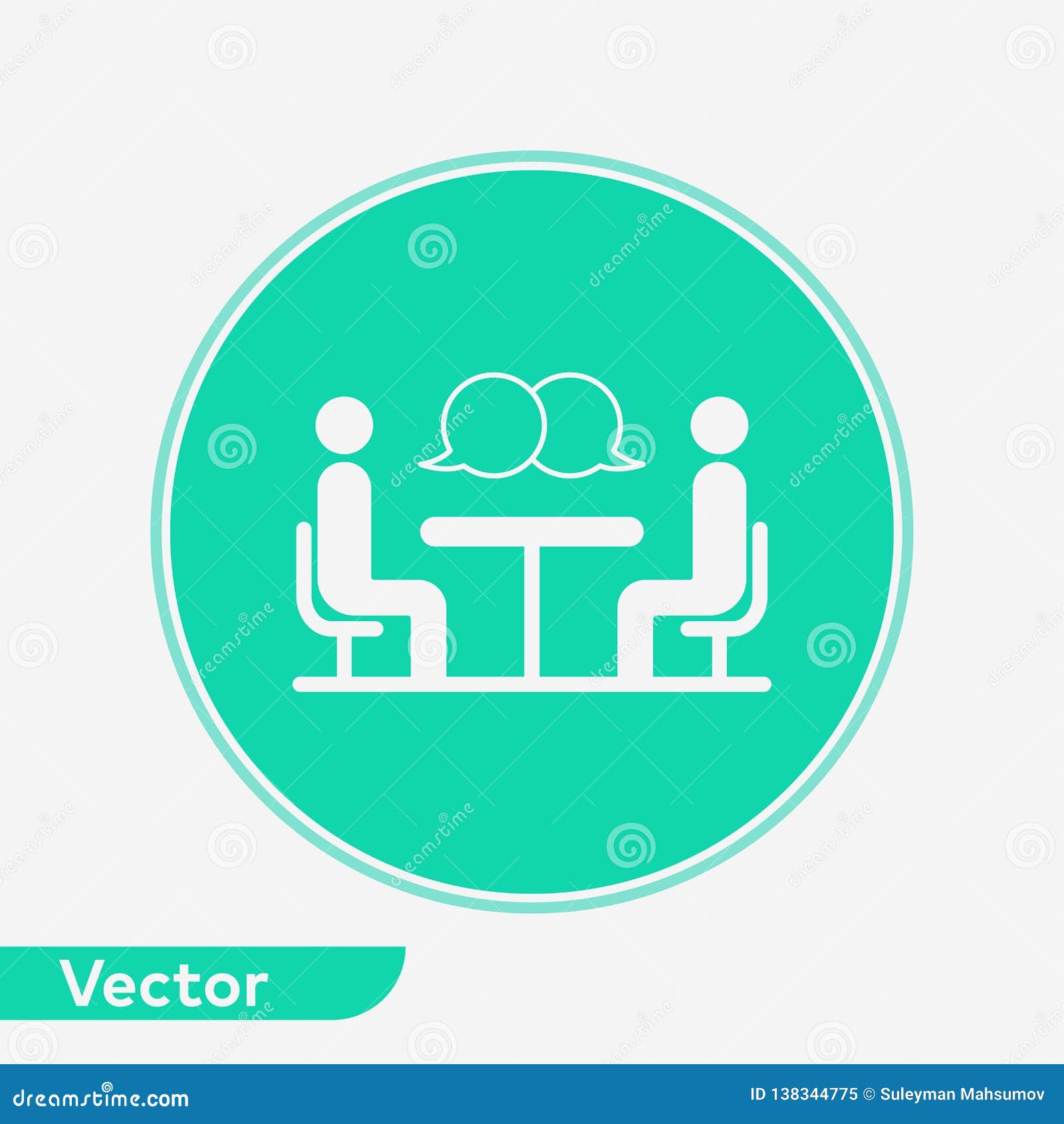 Interview Vector Icon Sign Symbol Stock Vector - Illustration of ...