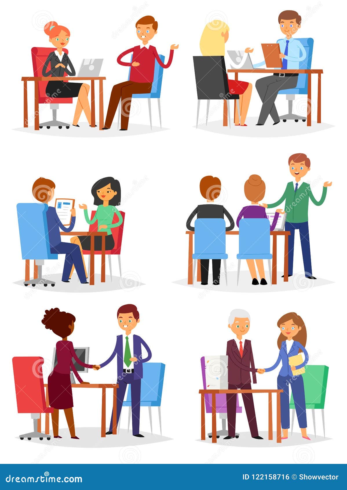 Interview Vector Interviewed People on Business Meeting and Interviewee ... Interview Vector Interviewed People on Business Meeting and Interviewee ...