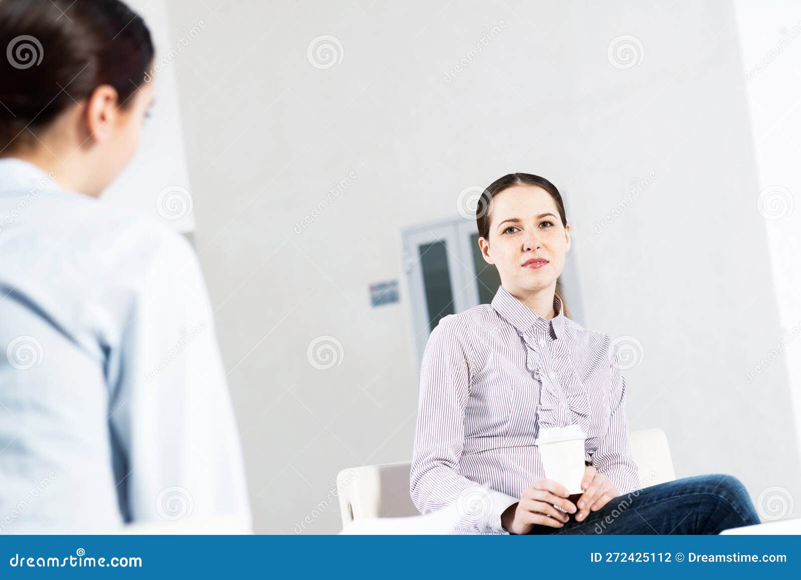 Interview of a Young Attractive Woman Stock Photo - Image of human ...