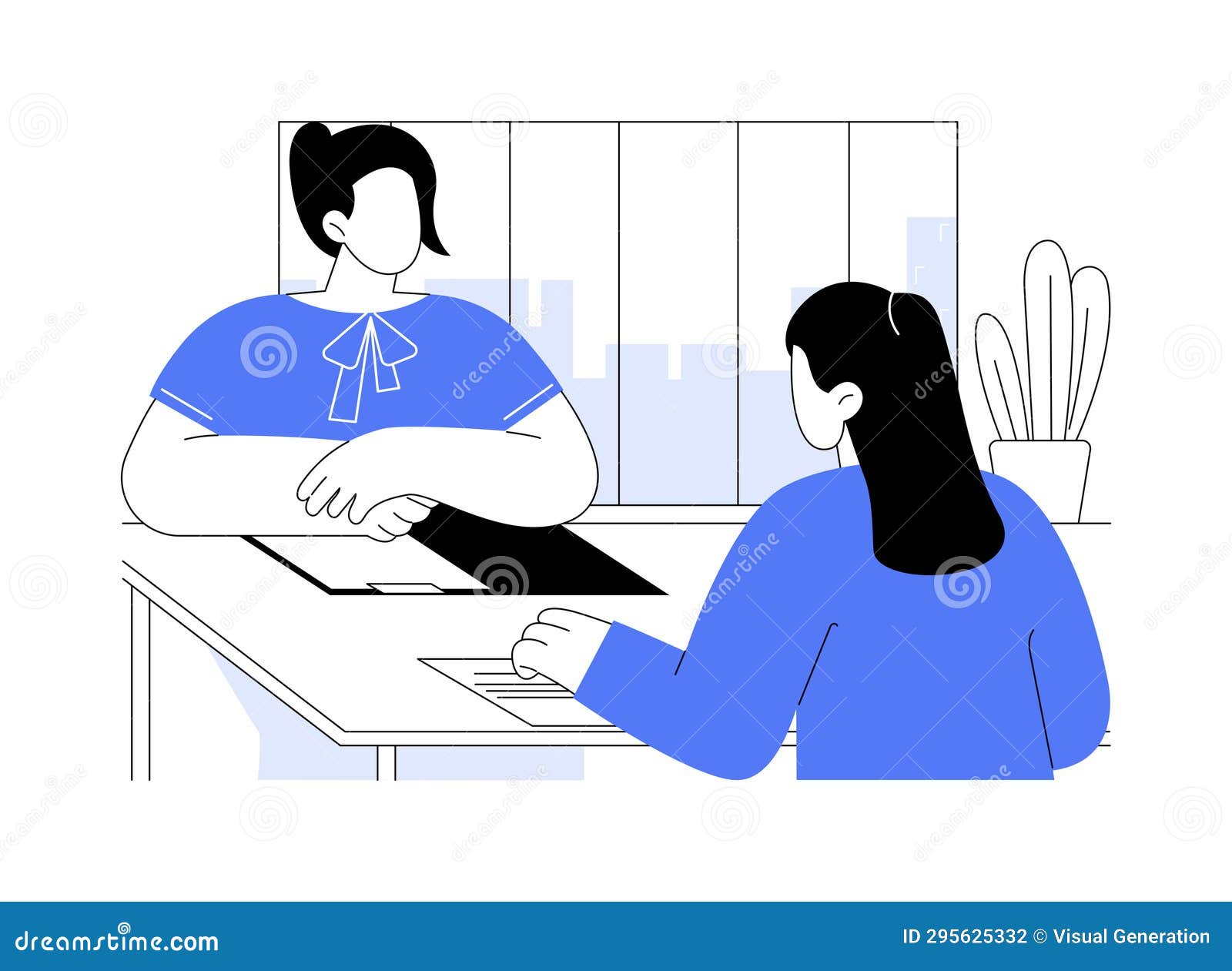 Interviewing Candidate Isolated Cartoon Vector Illustrations. Stock ...