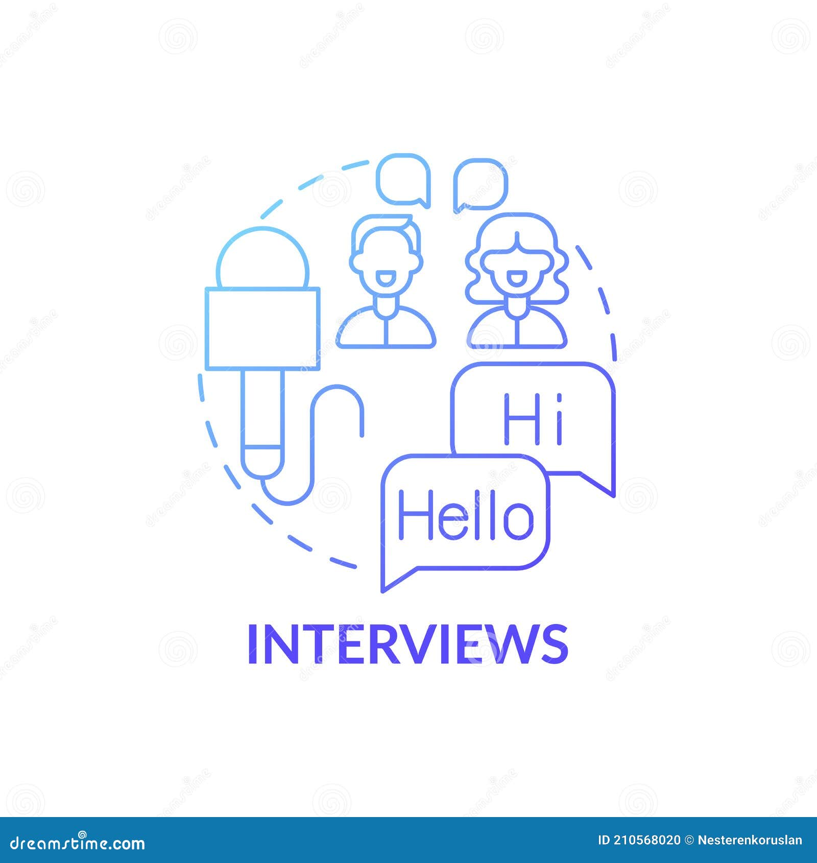 Interviews concept icon stock vector. Illustration of conference ...