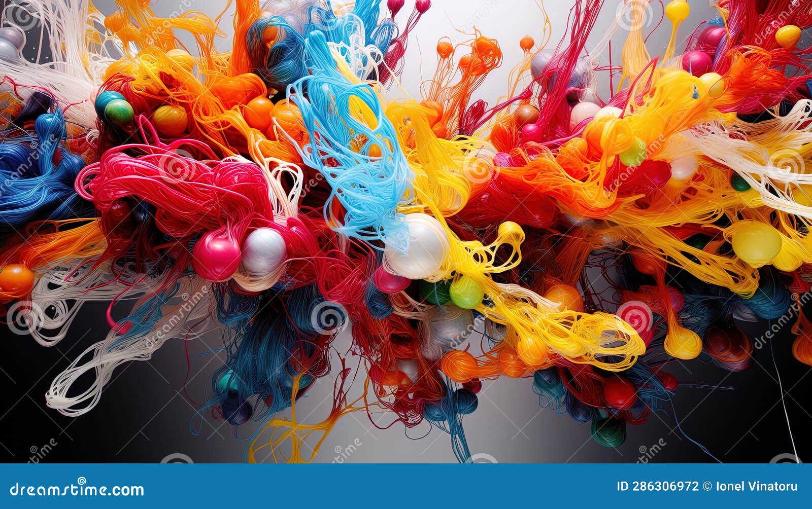 Interwoven Colored Threads, Representing the Interconnection of ...