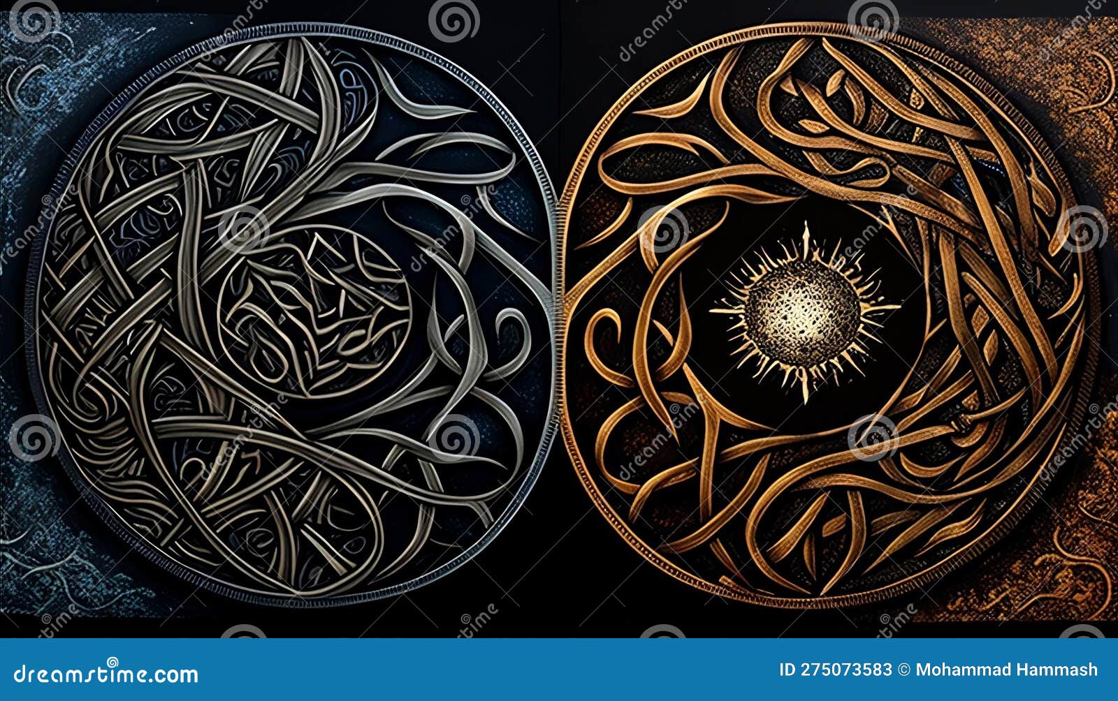 Interwoven Realms: The Enigmatic Beauty Of Liminal Waterfalls An Stock ...