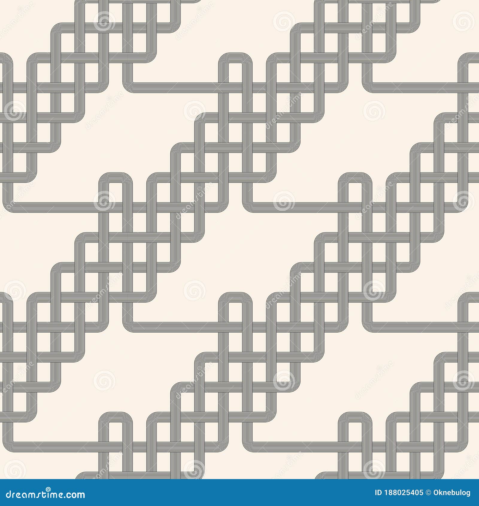 Interwoven Striped Lines. Abstract Geometric Seamless Pattern. Vector ...