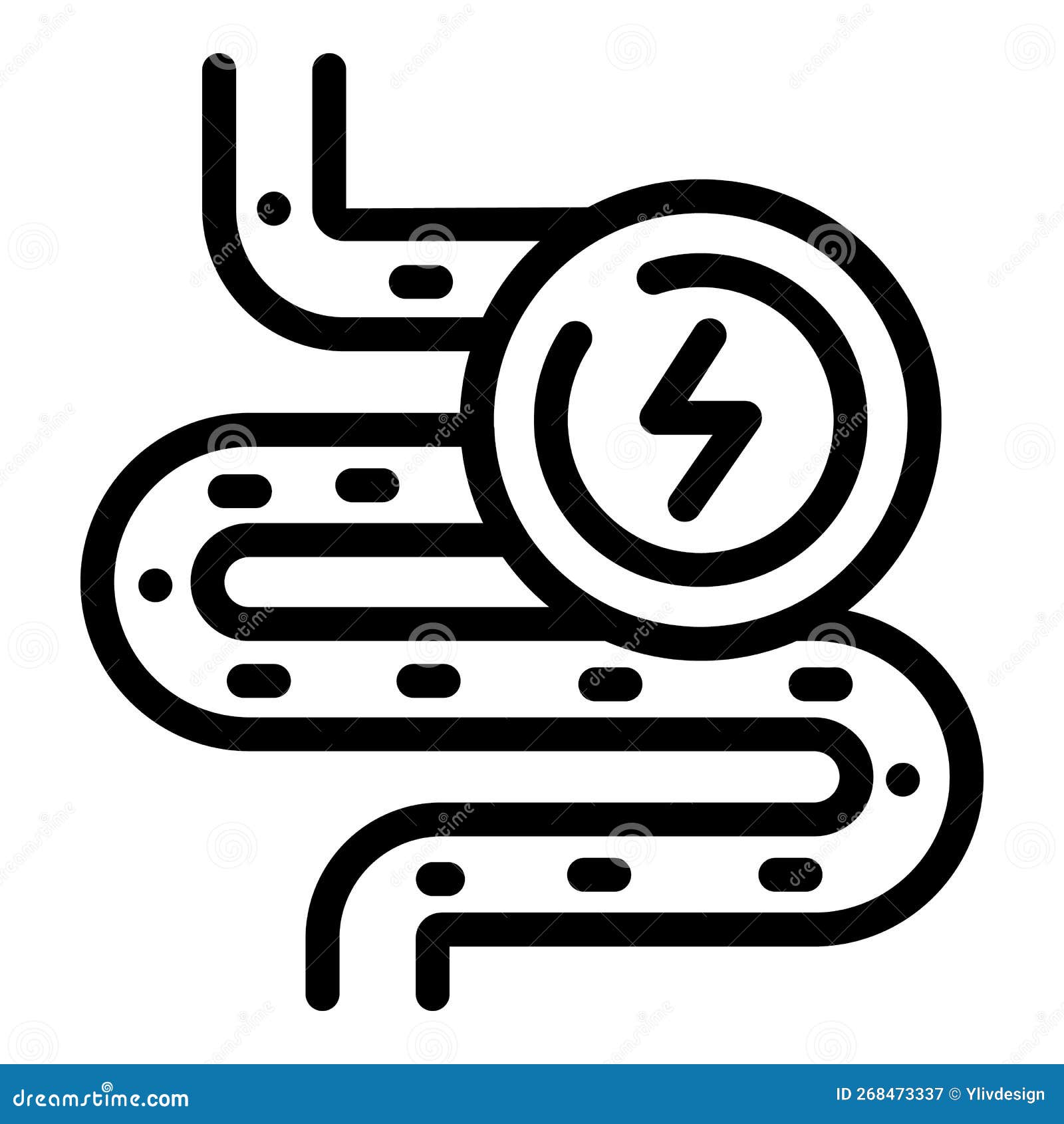 Intestinal Enzymes Icon Outline Vector. Structure Chain Stock Vector ...