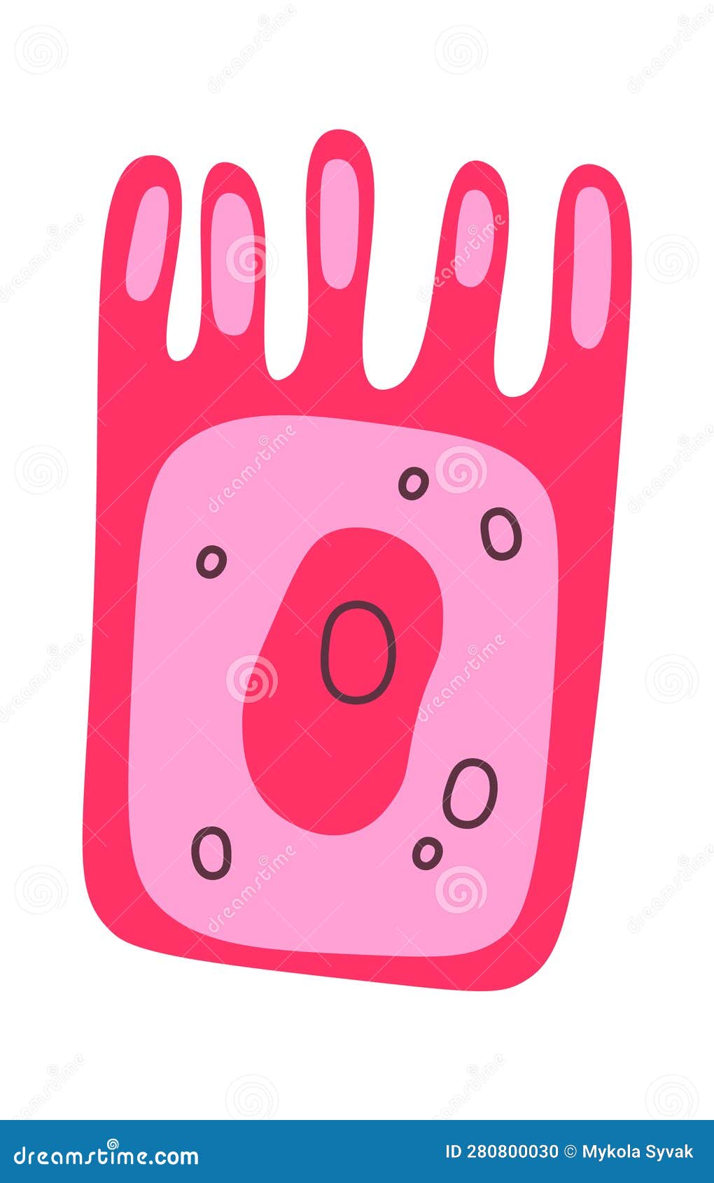 Intestinal Cell System, Human Medical Anatomy Closeup Cartoon Vector ...