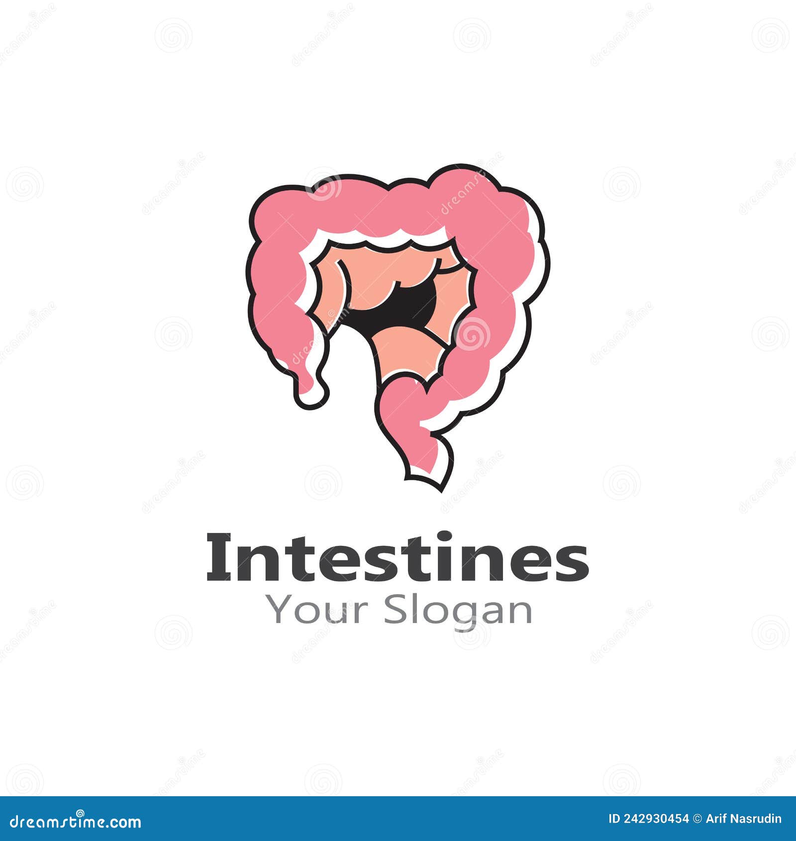Intestine Icon Vector Logo Design Template Illustration Stock ...
