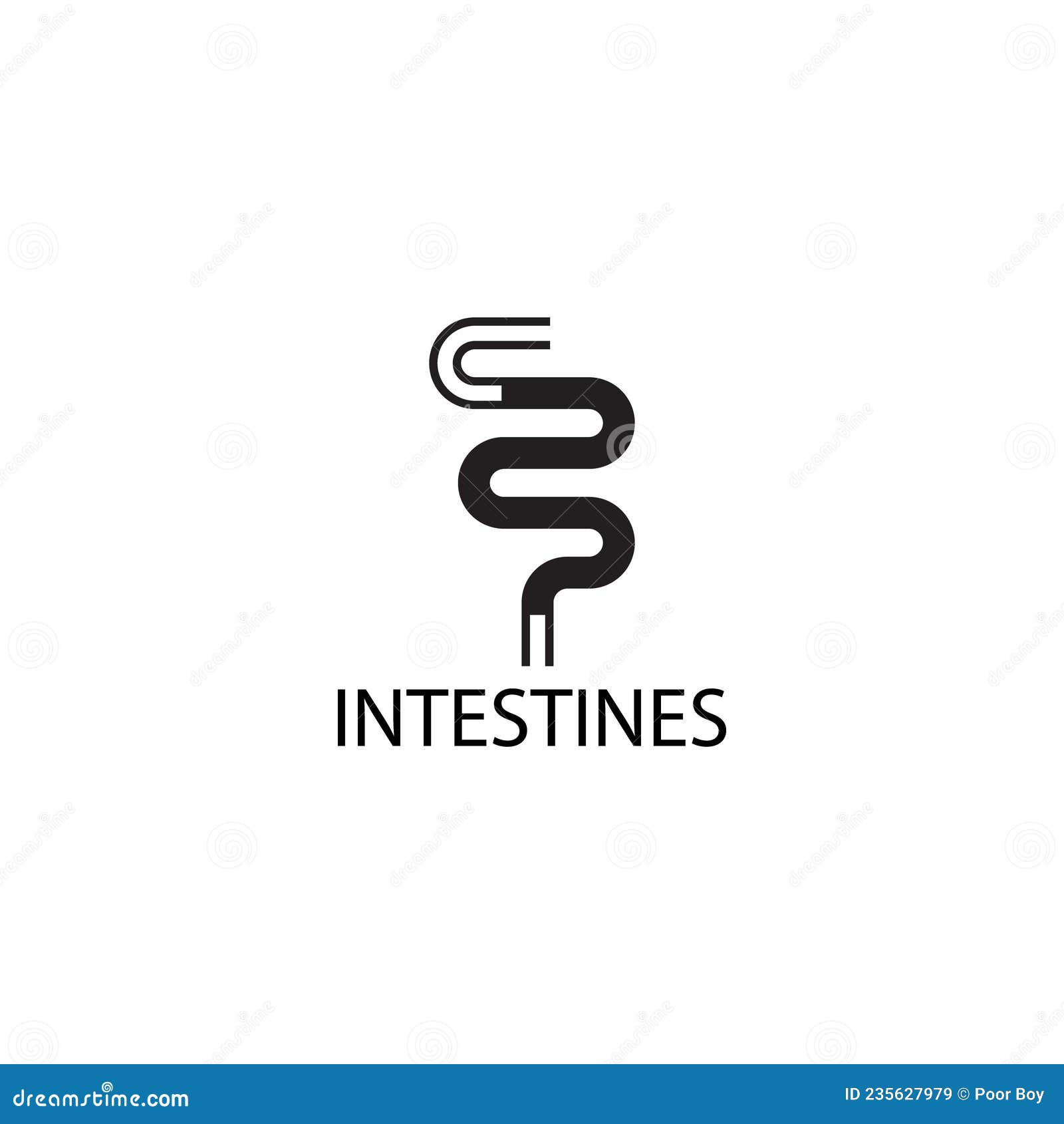Intestine logo template stock vector. Illustration of anatomical ...
