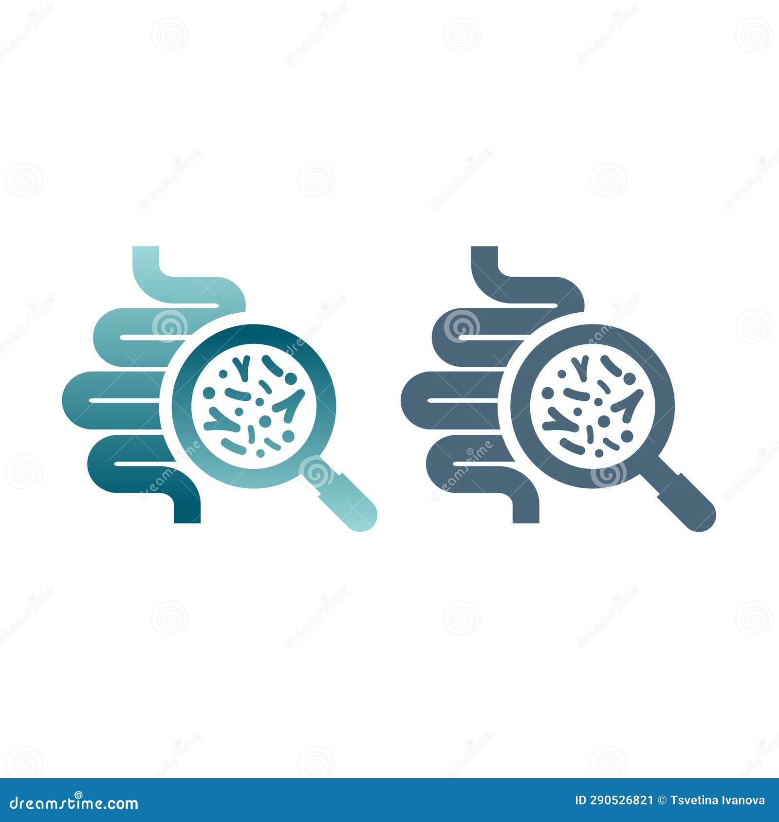 Bowels or Gut Bacteria Microbiome Vector Icon Stock Vector ...