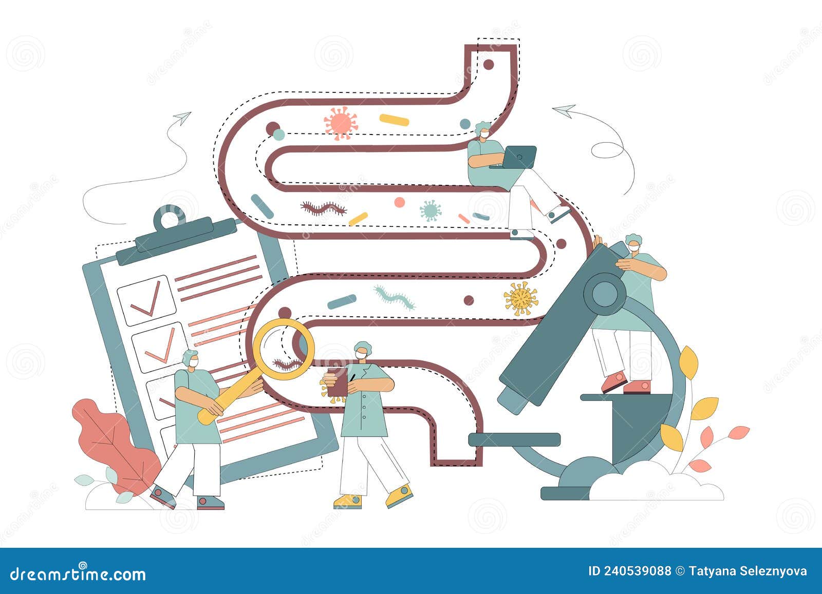 Intestines. Intestinal Flora. Gastrointestinal Microbe. Laboratory ...