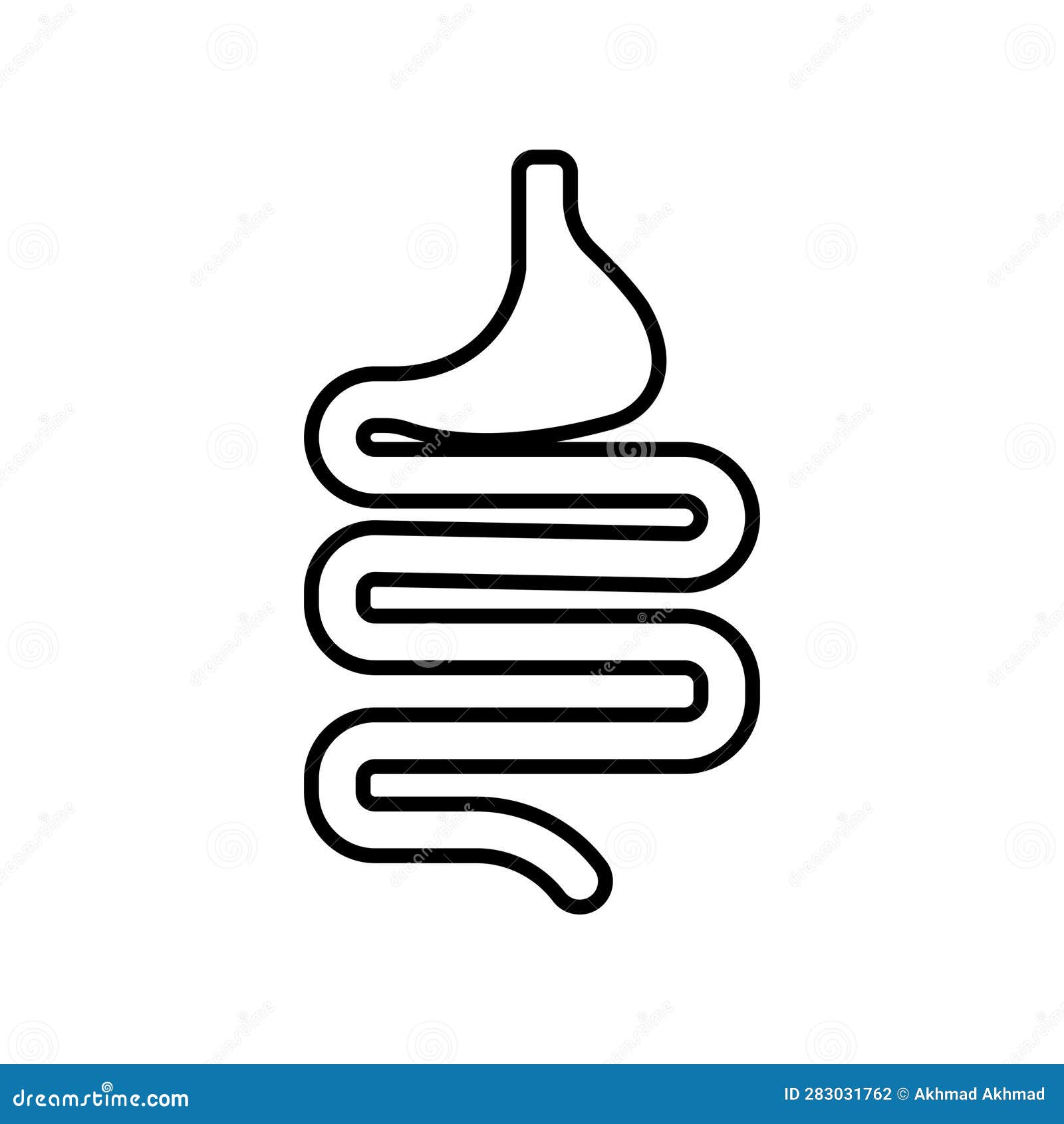 Intestines icon stock vector. Illustration of rectum - 283031762