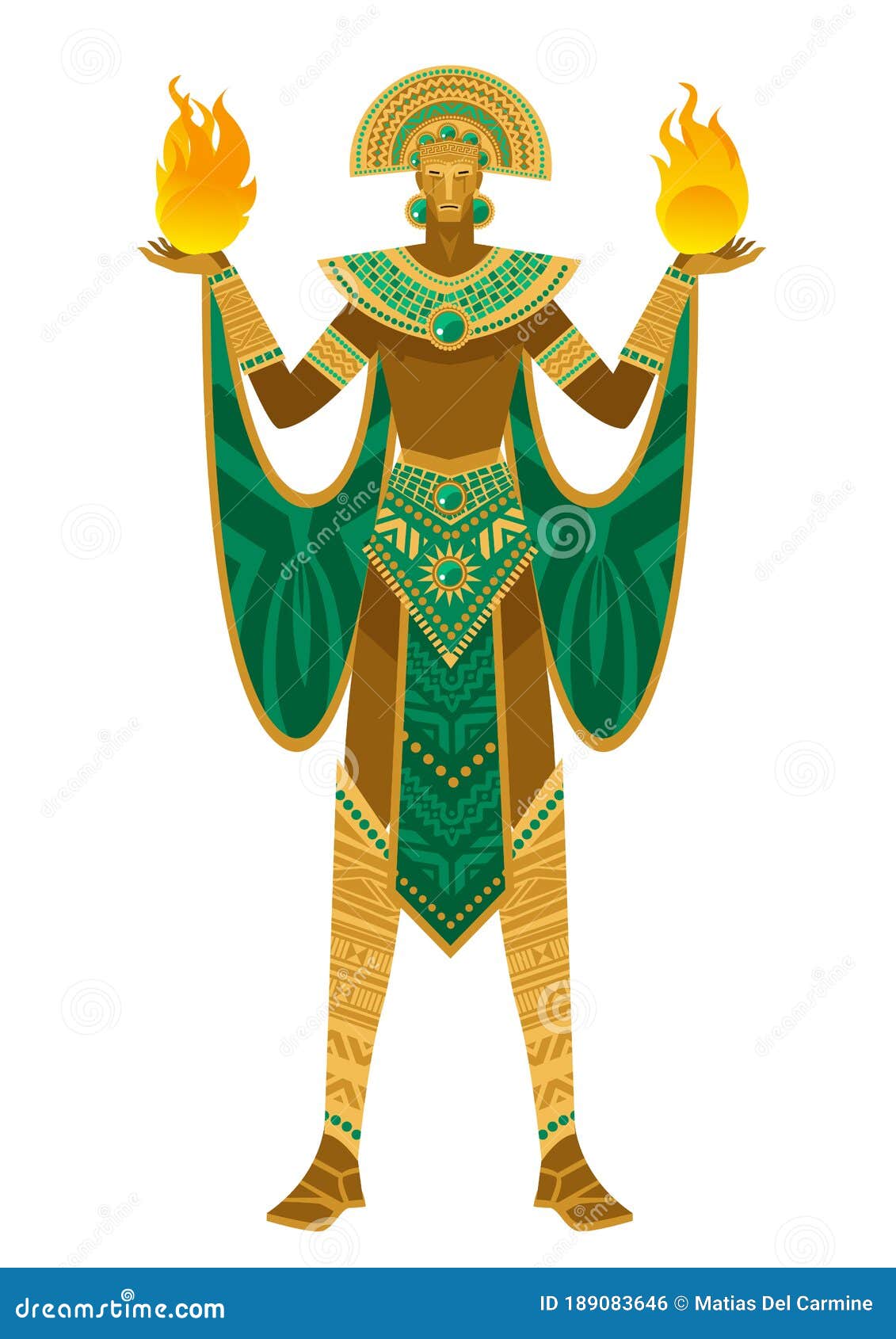 Inti inca dios del sol ilustración del vector. Ilustración de poderoso ...