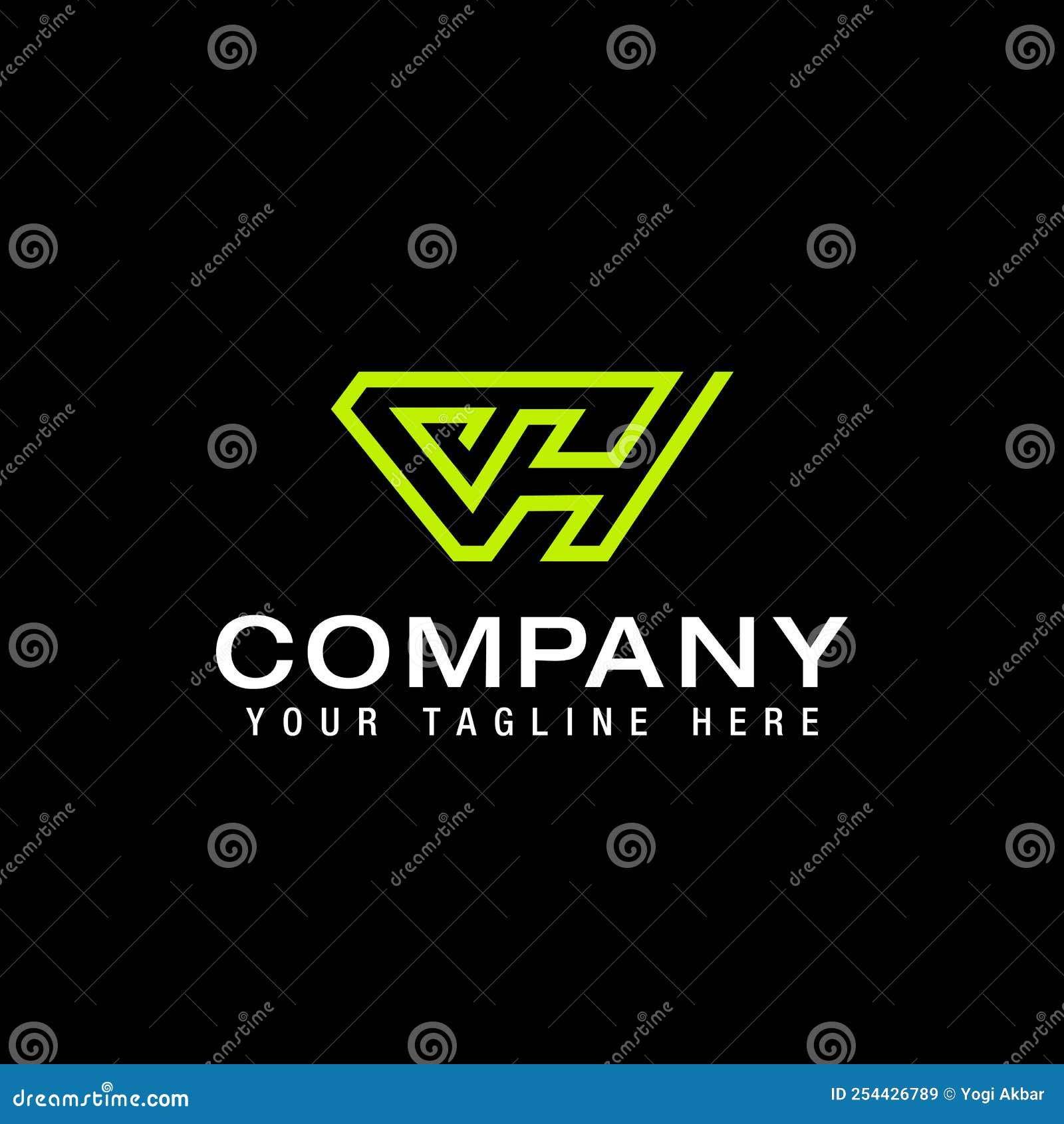 Intial Creative Abstract Letter VH for an Inspiring Logo Design Stock ...